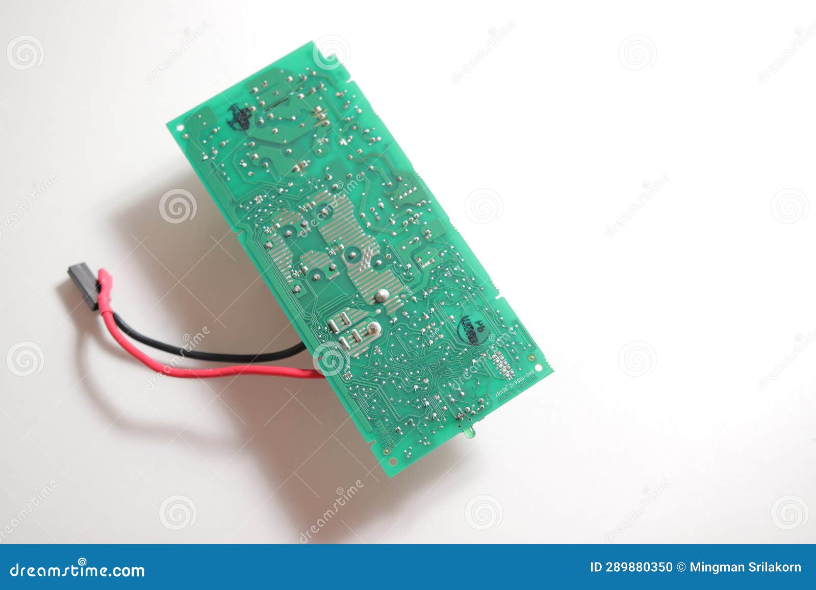 Power Supply Modern Printed-circuit Board with Electronic Components ...