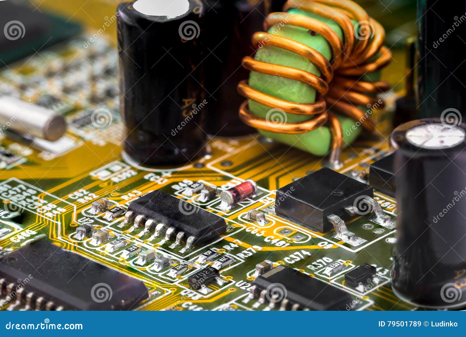 Power Supply Part of the Electronic Board with Integrated Stabilizers ...