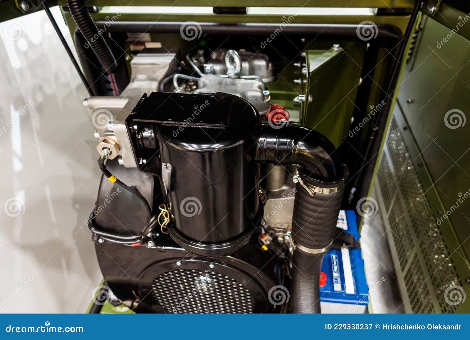 Power Supply System. Diesel Generator Set Stock Image - Image of device ...