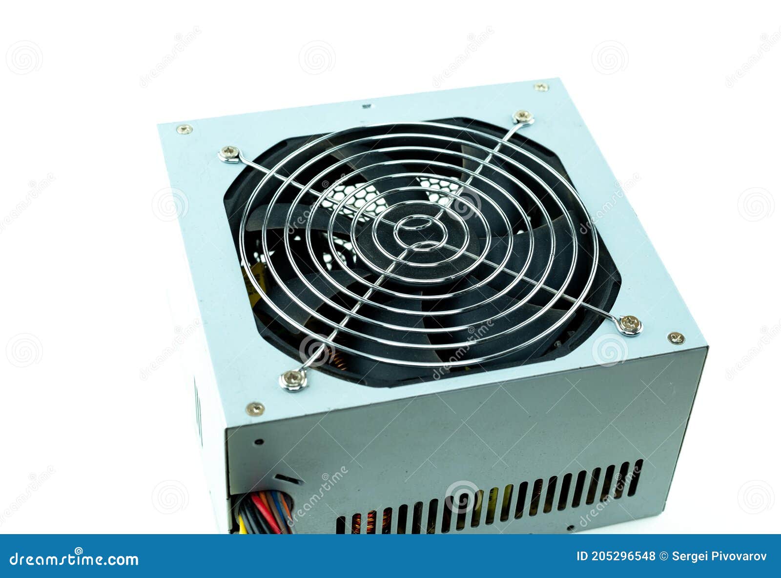 Power Supply Top View Ventilation Grill on Isolated Background Stock ...