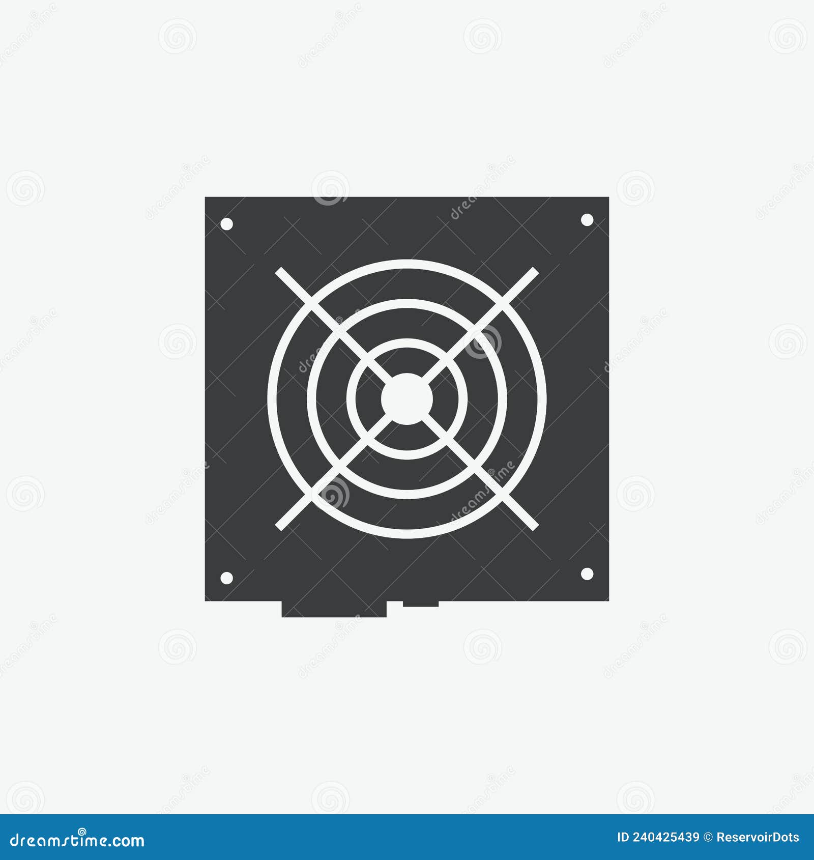 Power Supply Unit PSU Vector Icon Stock Vector - Illustration of energy ...