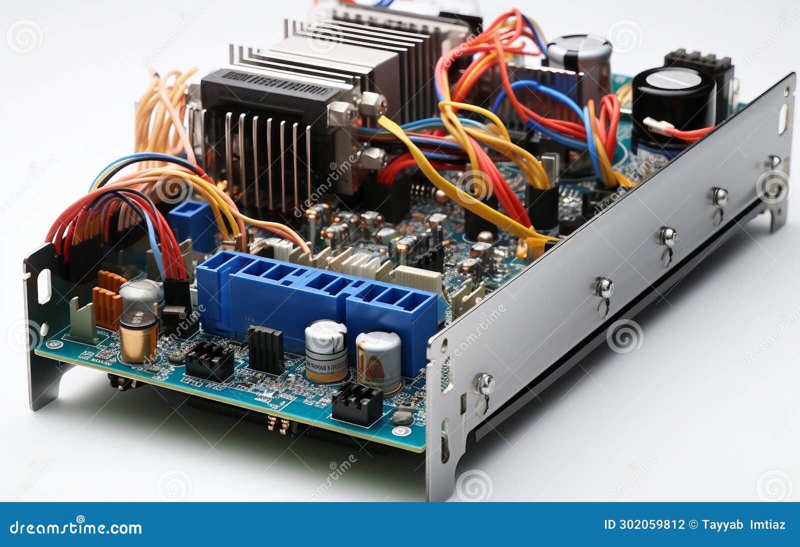 Power Supply Unit PSU Isolated on White Background. Stock Illustration ...