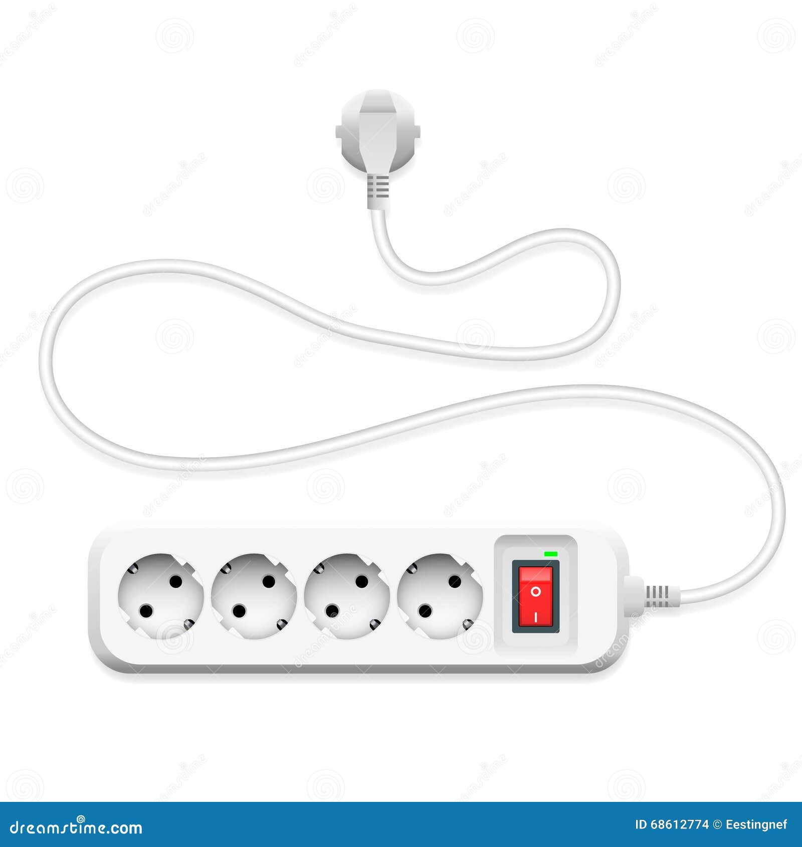 Power surge protector. stock vector. Illustration of conservation ...