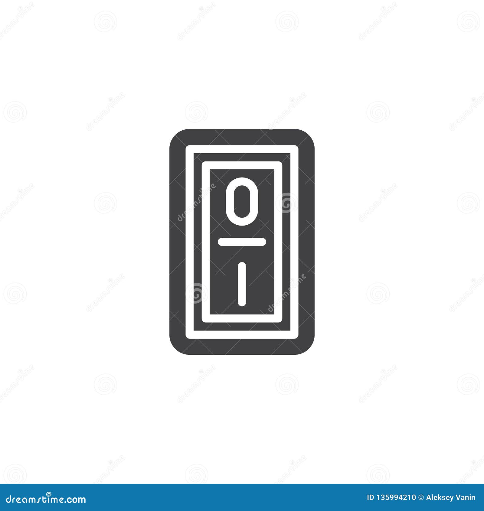 Power on Switch Button Vector Icon Stock Vector - Illustration of push ...