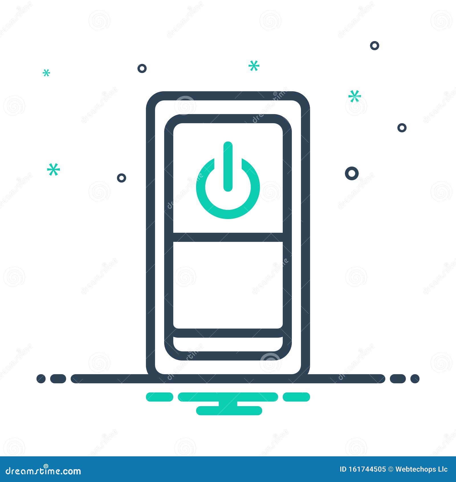 Mix Icon for Power Switch, Power and Button Stock Vector - Illustration ...