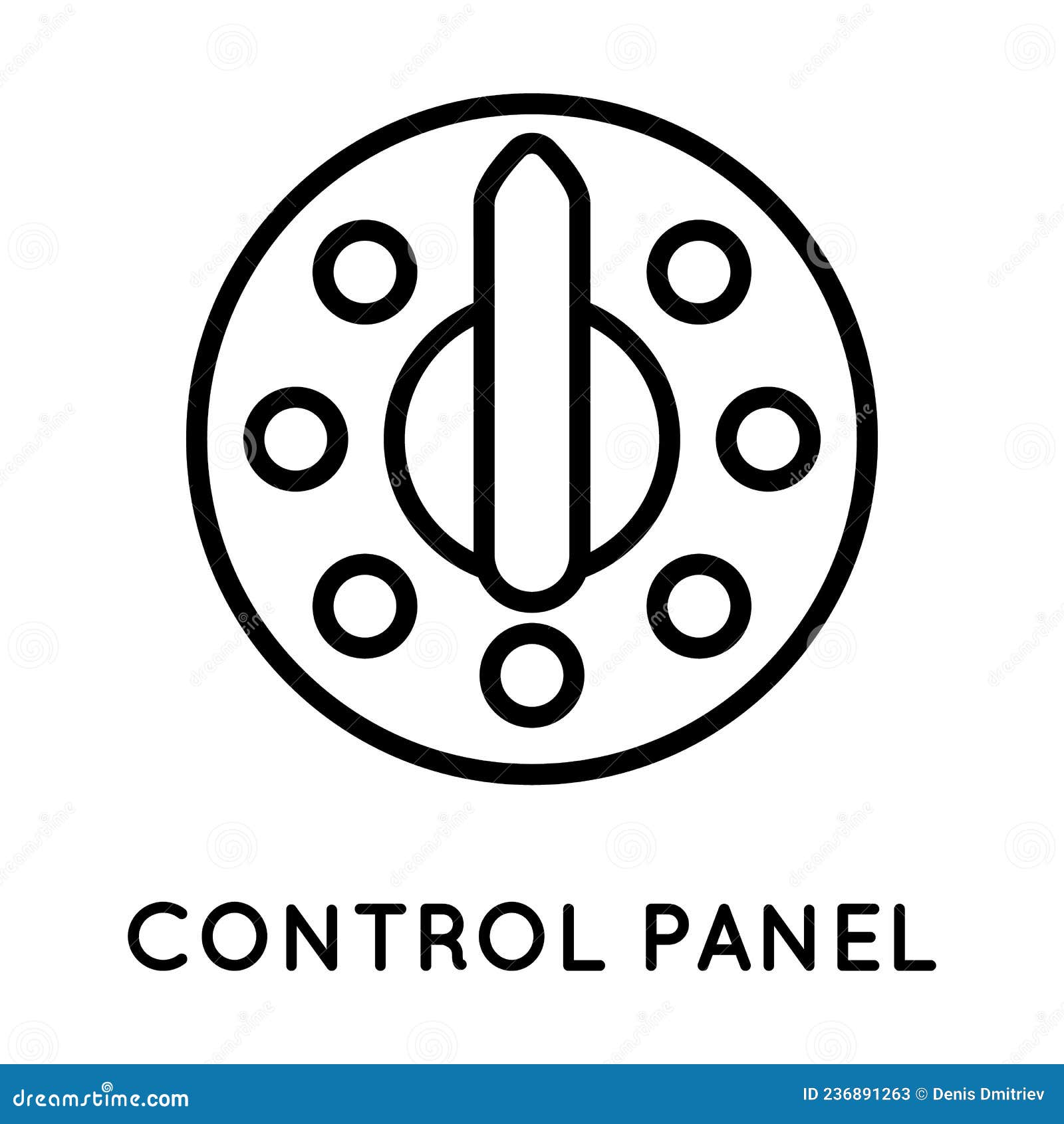 Power Switch Icon for Control Panel. Vector Icon for Displaying Mode ...