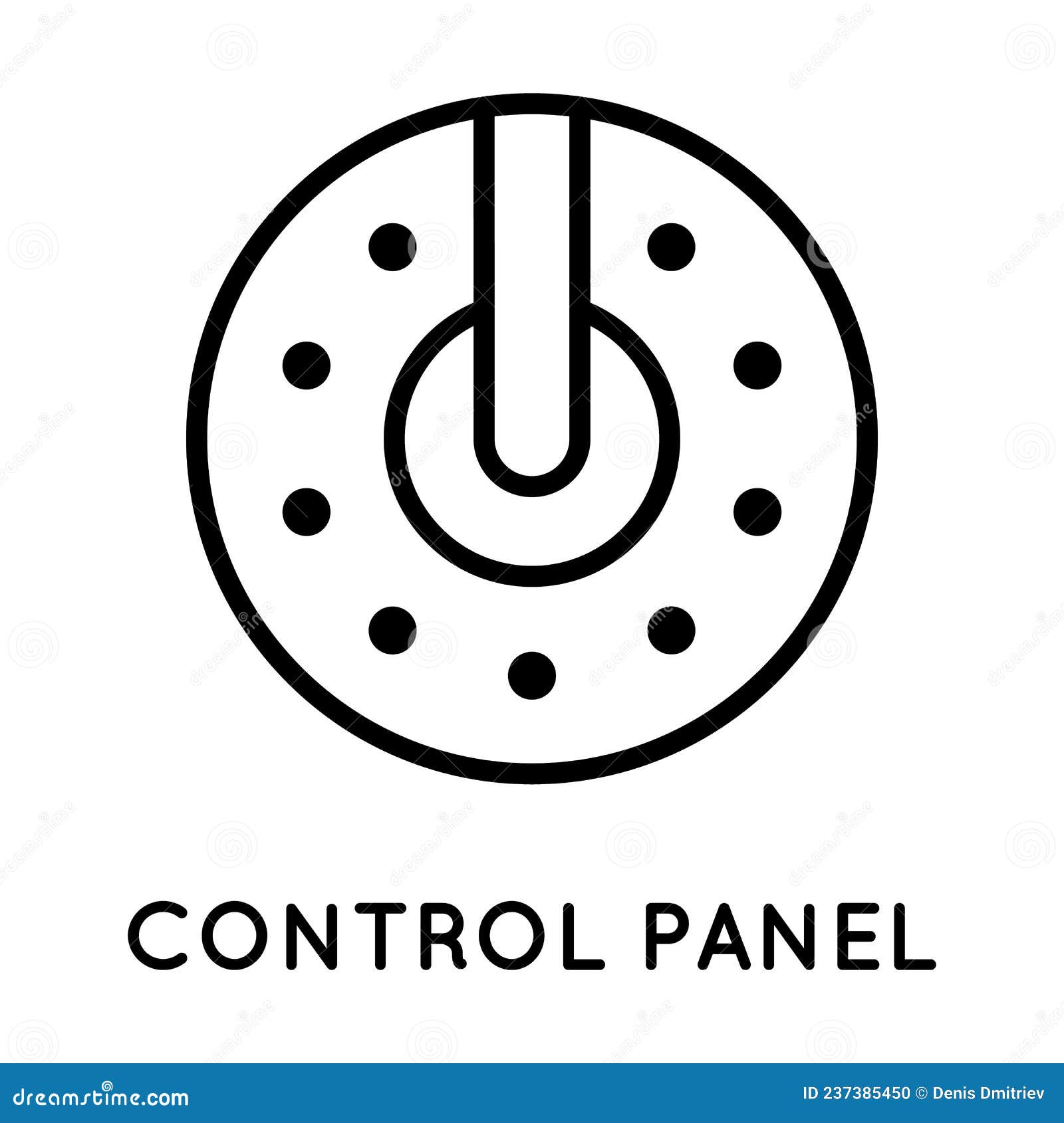 Power Switch Icon for Control Panel. Vector Icon for Displaying Mode ...