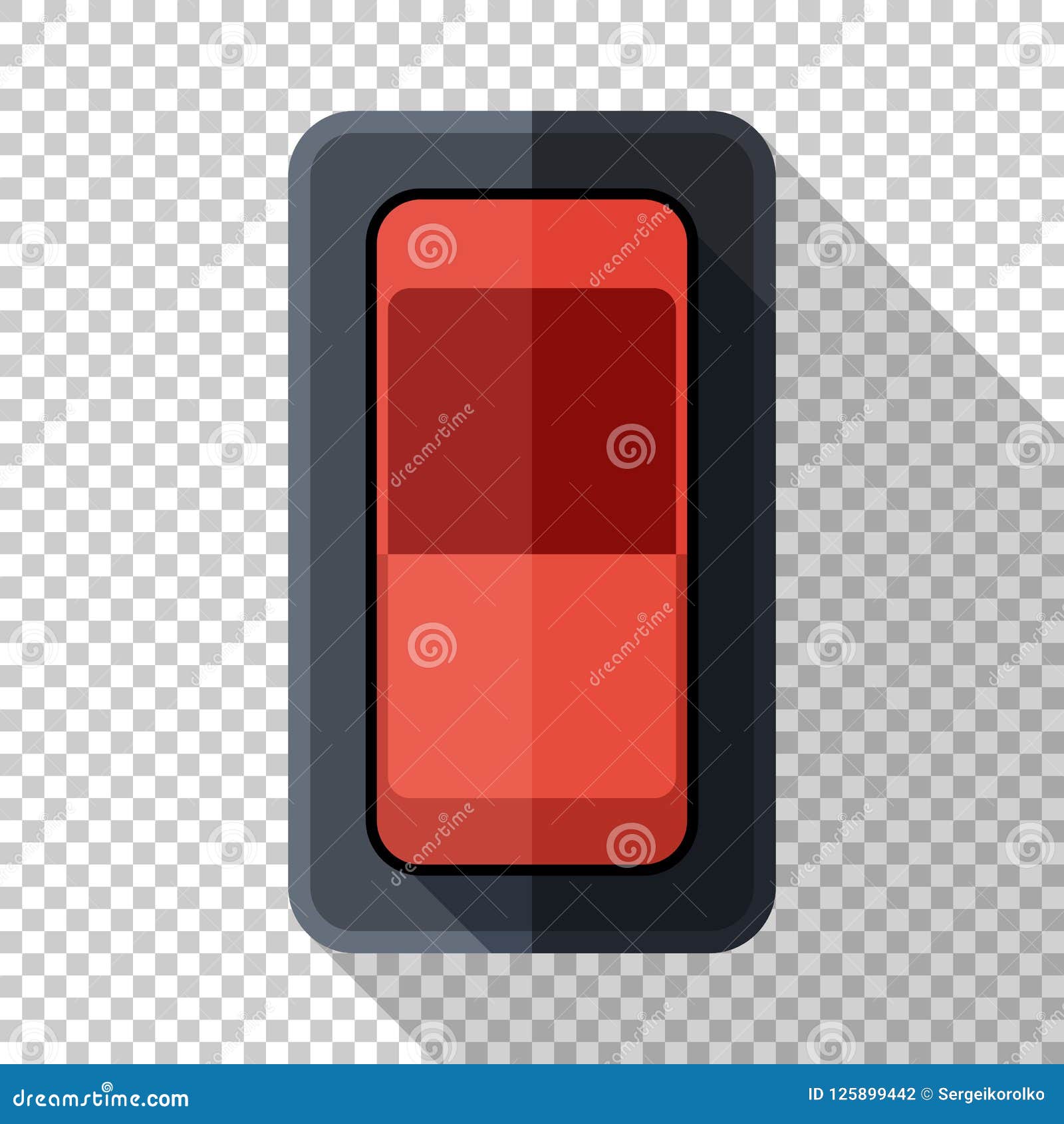 Power Switch Icon in Flat Style on Transparent Background Stock Vector ...