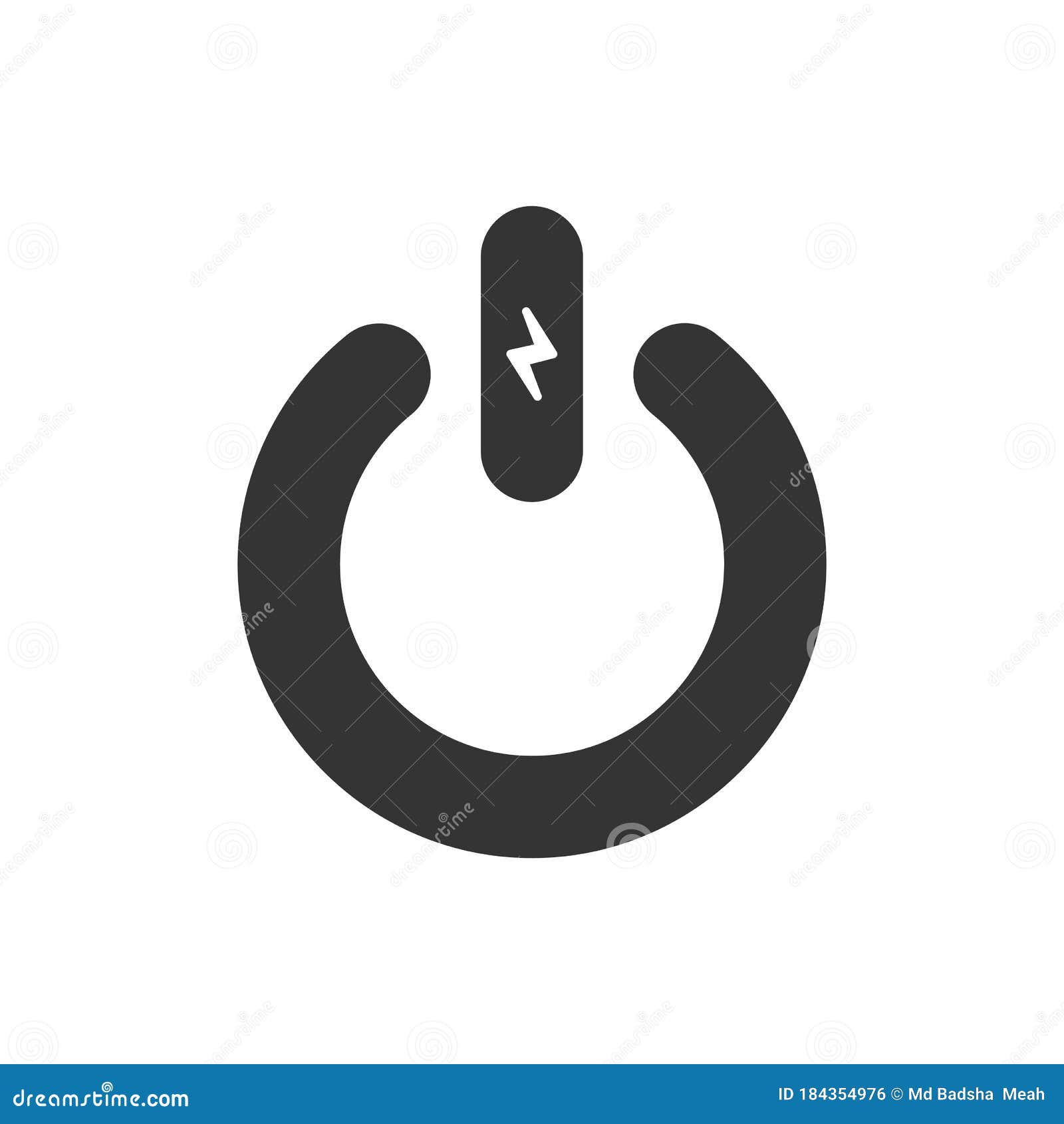 Power Switch Icon stock vector. Illustration of power - 184354976