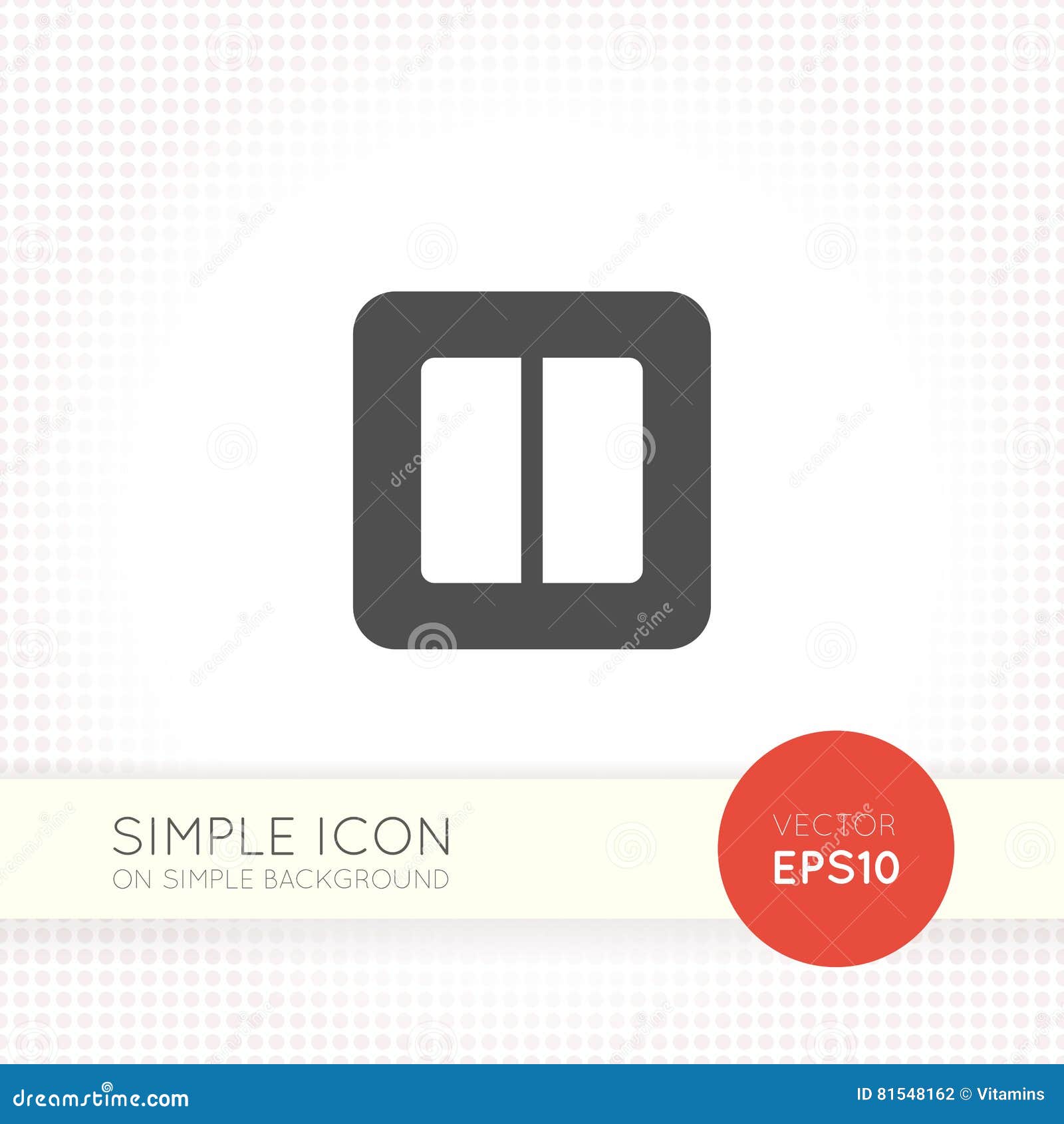 Power Switch Icon on Simple Background Stock Vector - Illustration of ...