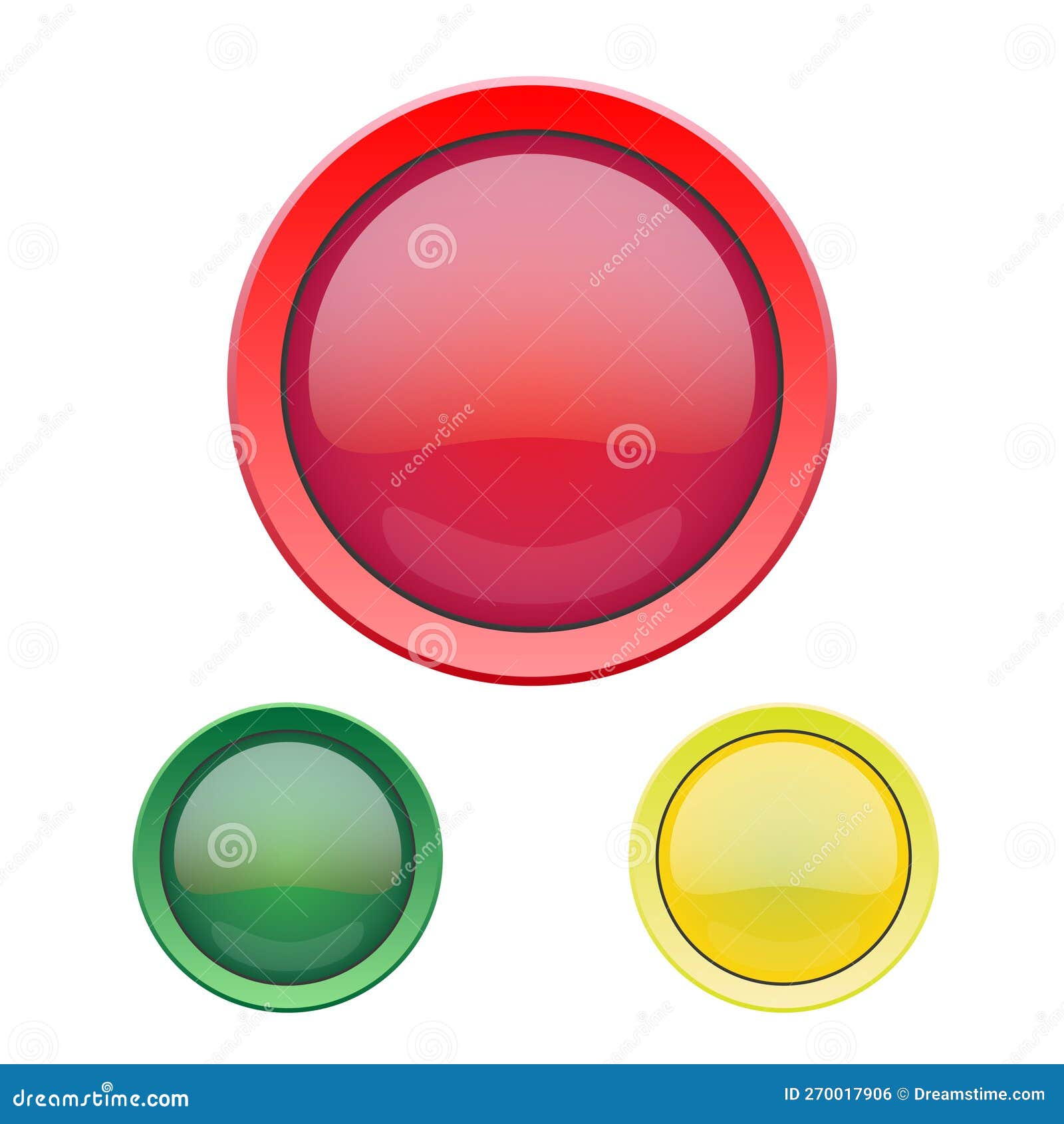 Power Switch Icons Vector Buttons. Colorful Push Buttons Stock Vector ...