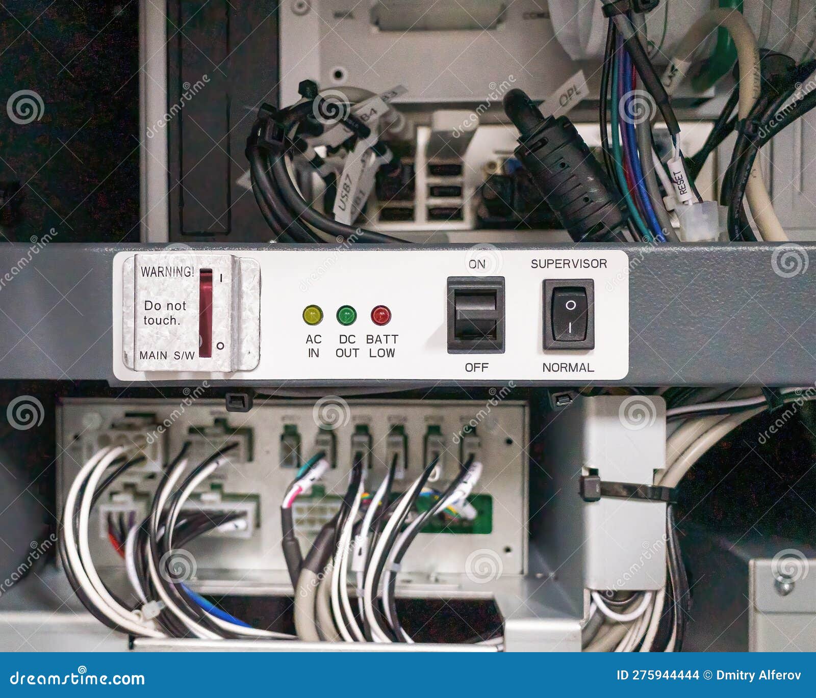 Power Switch in Industrial Equipment. Close-up Stock Photo - Image of ...