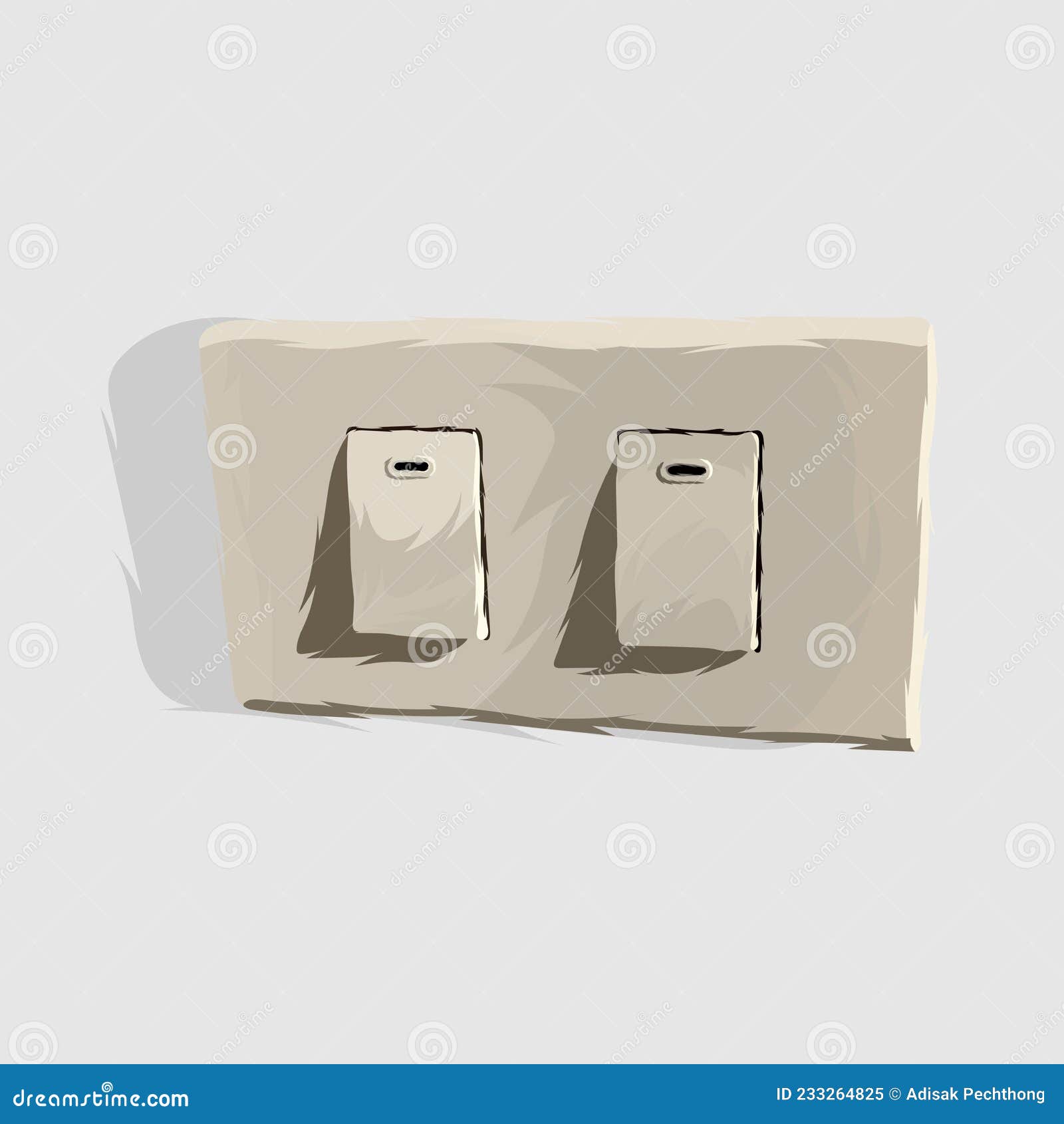 Power Switch Realistic Hand Drawn Vector Stock Vector - Illustration of ...