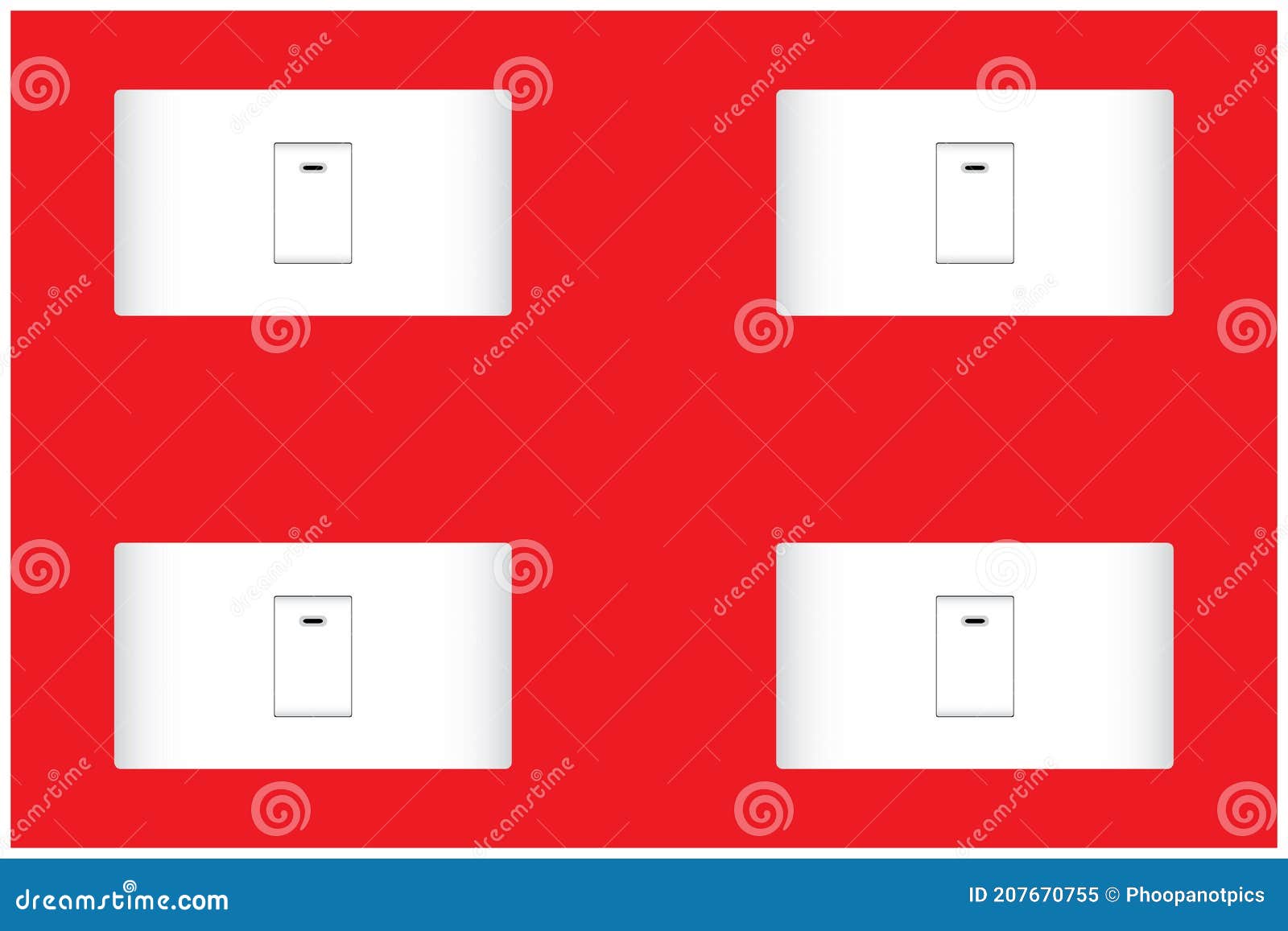Power Switch on Red Background Stock Vector - Illustration of ...