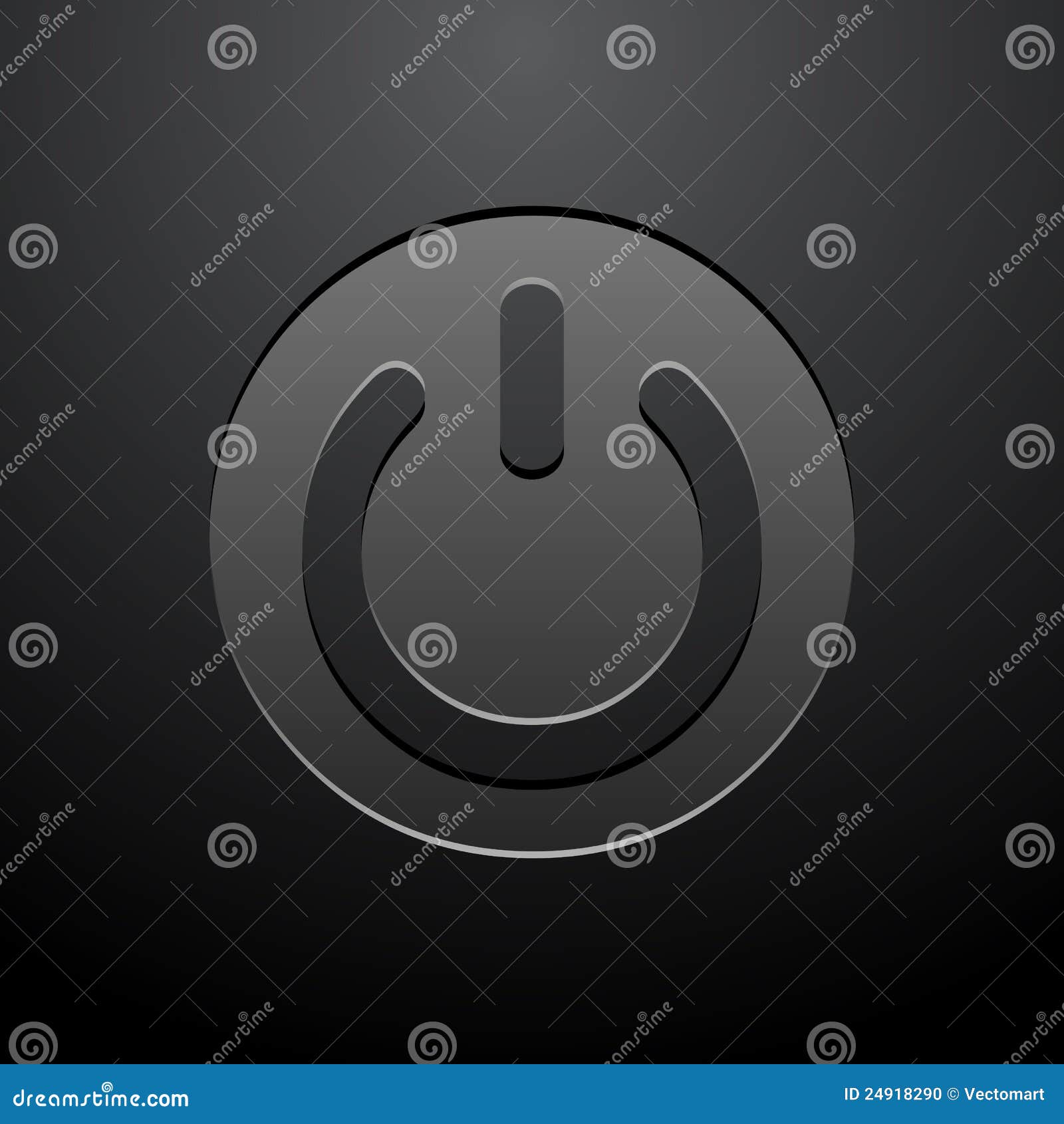 Power Symbol stock vector. Illustration of push, circle - 24918290