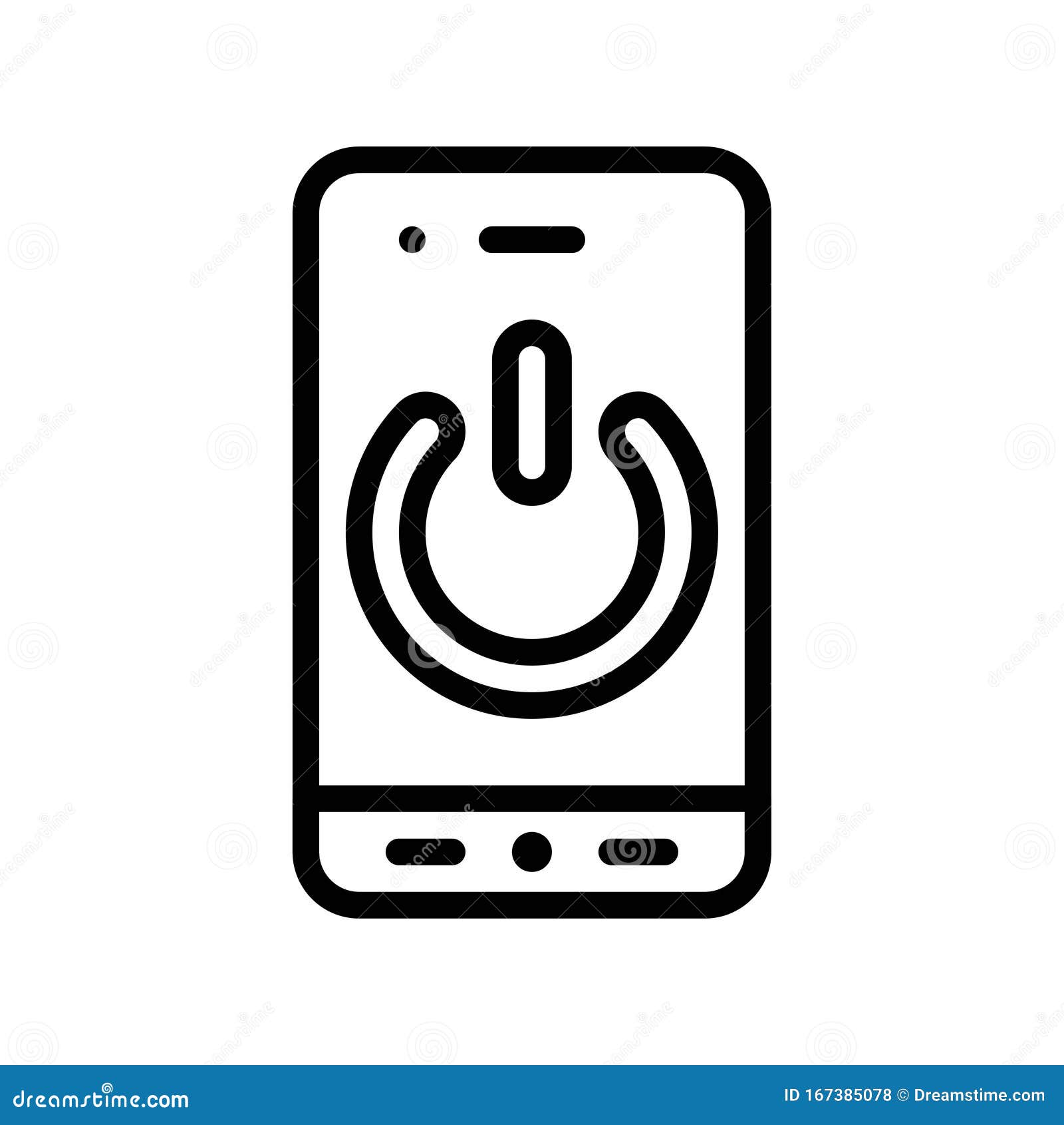 Power Symbol on Device , Future Technology Line Design Icon Stock ...