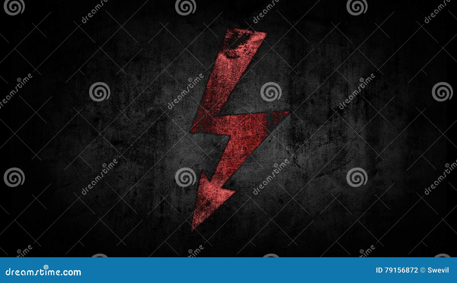 Power Symbol. Electrical Discharges in Sign Stock Illustration ...