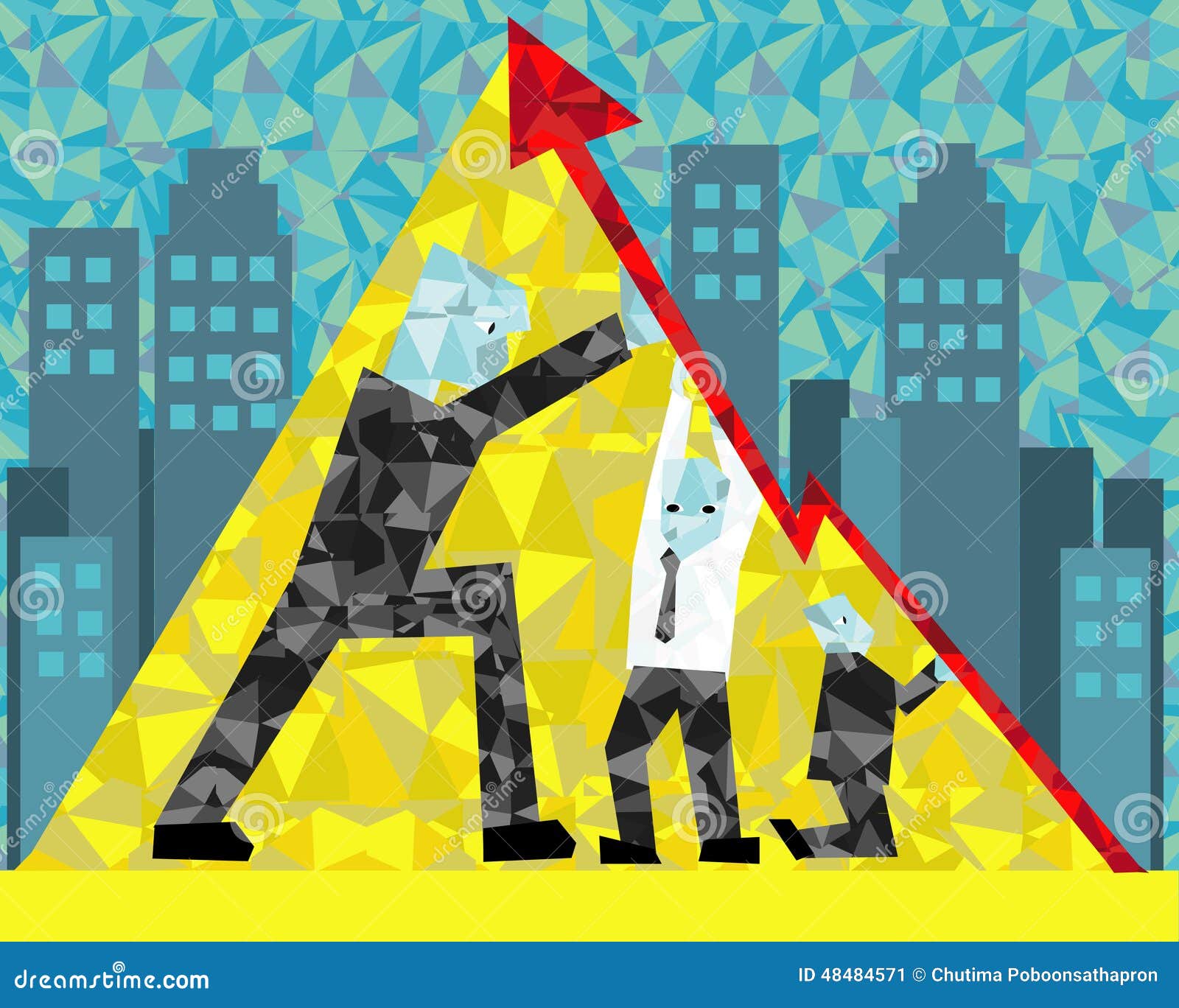 The Power of Teamwork in Company Stock Illustration - Illustration of ...