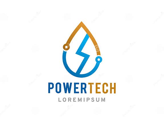 Power Tech Logo Symbol or Icon Template Stock Vector - Illustration of ...