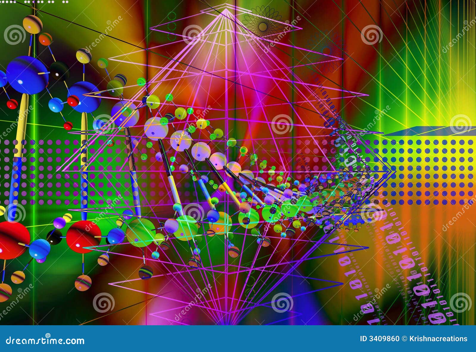 The power of technology stock illustration. Illustration of matrix ...