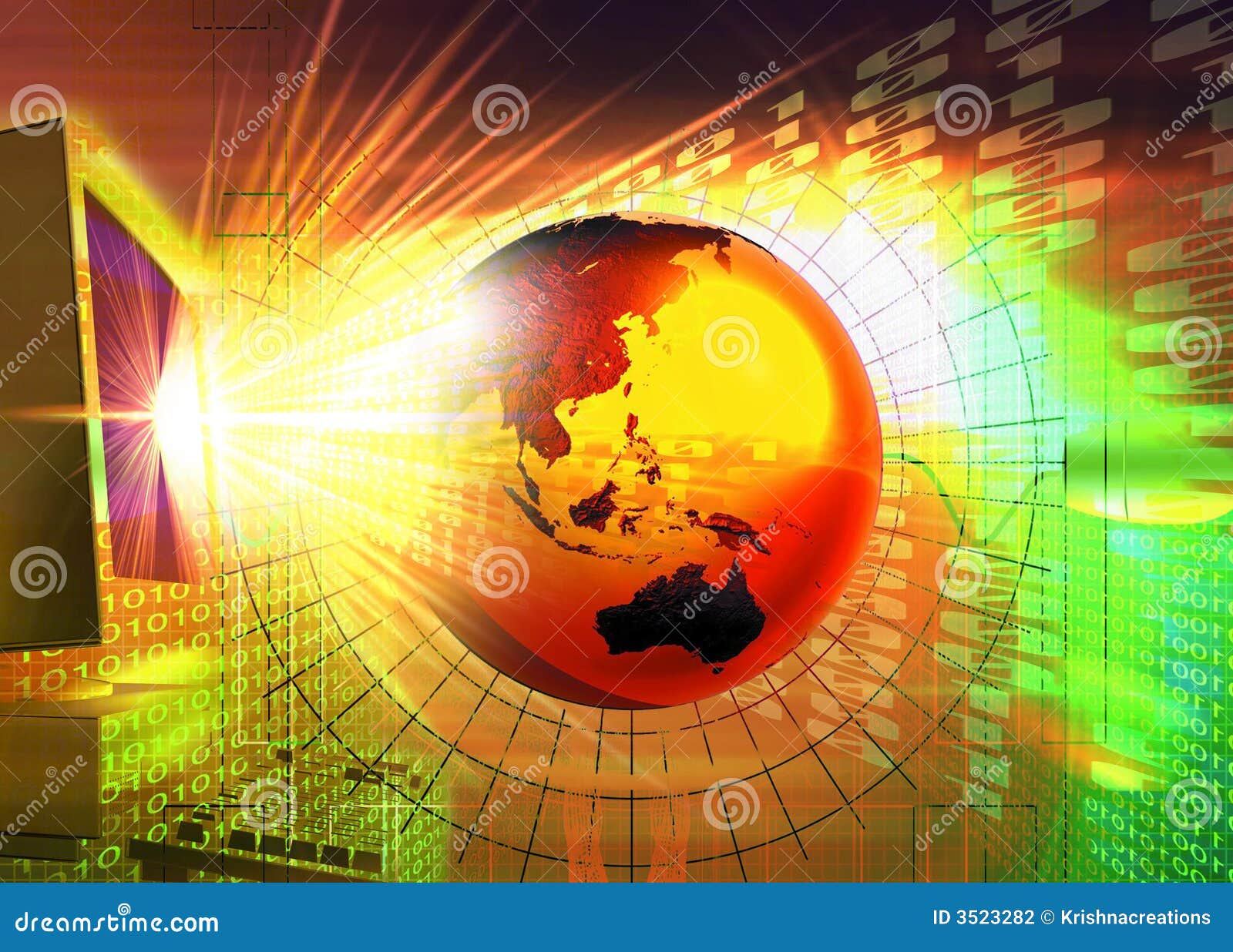 Power of technology stock illustration. Illustration of coding - 3523282