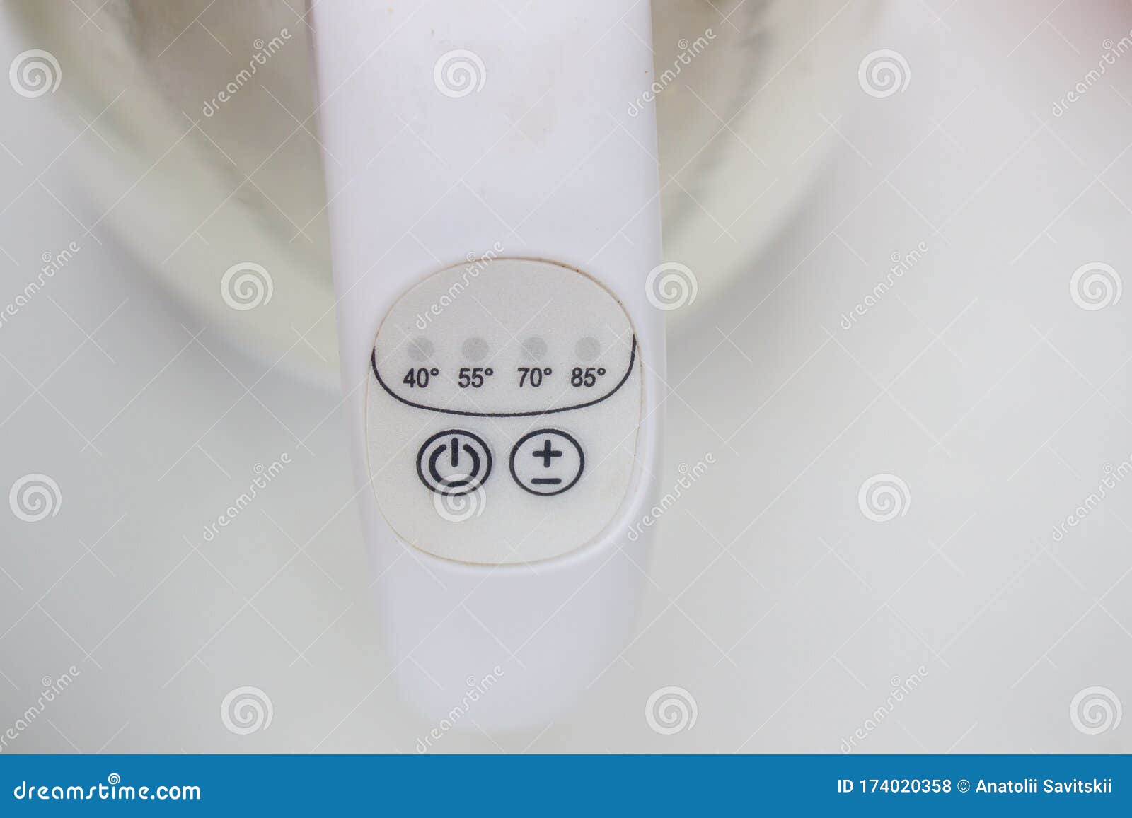 The Power and Temperature Button on the Electric Kettle is White ...