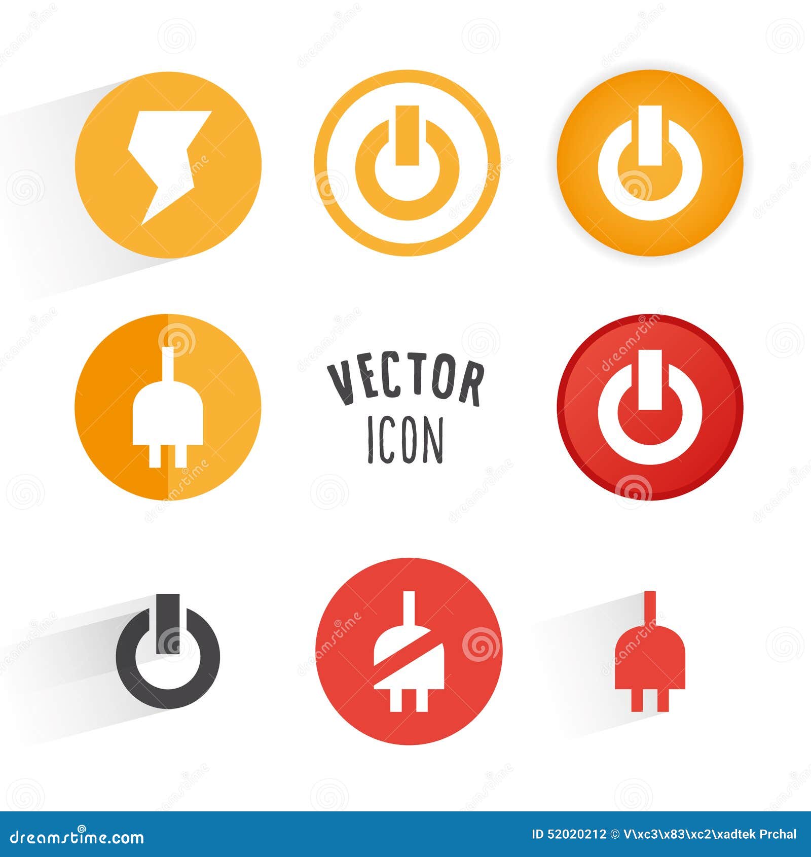 Power themed icon set stock illustration. Illustration of isolated ...