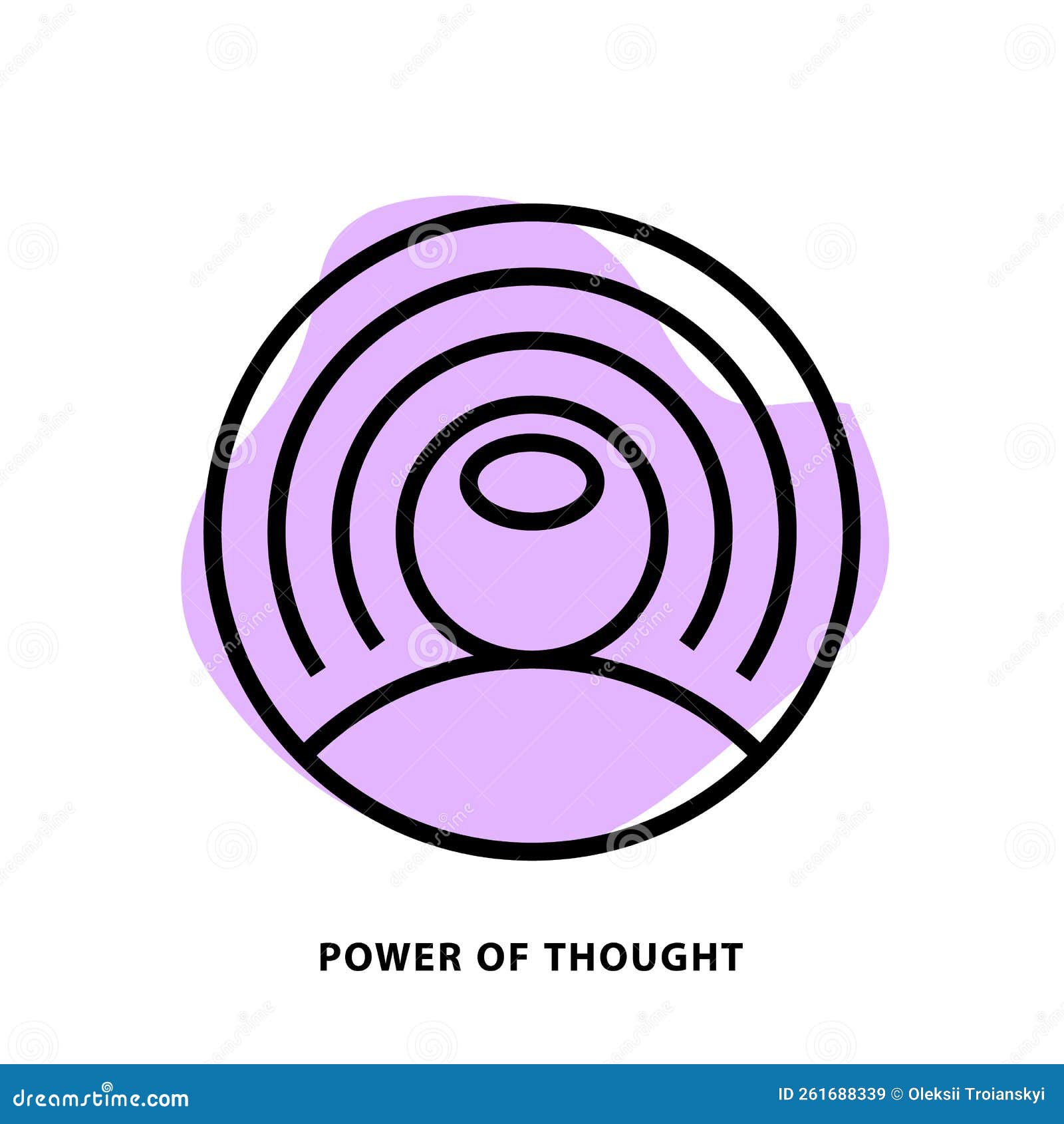 Power of Thought Linear Icon Design for Application or Web Design ...