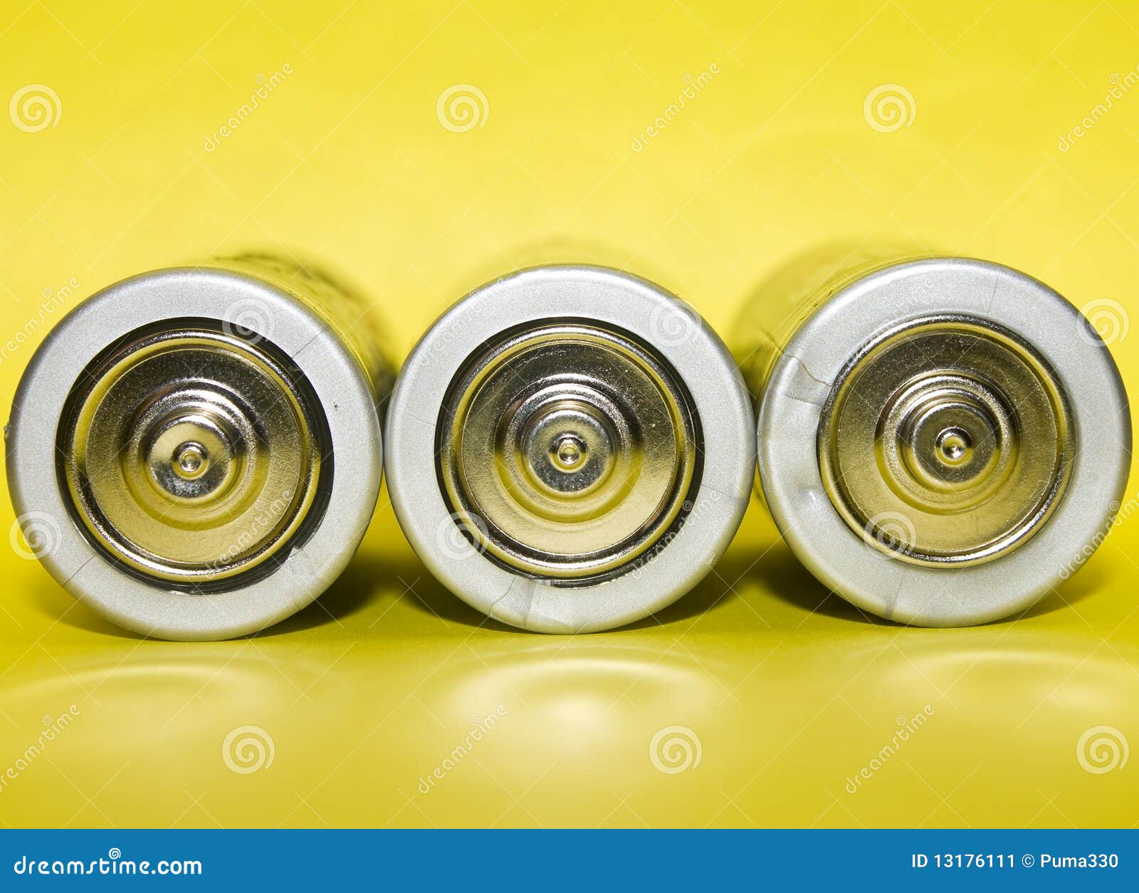 Three Batteries AAA, AA And PP3 On White Isolated Background. Concept ...