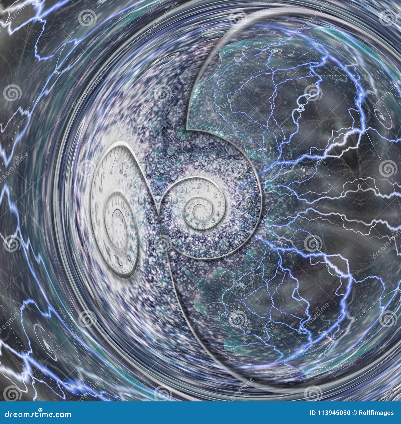 Power of time stock illustration. Illustration of concept - 113945080