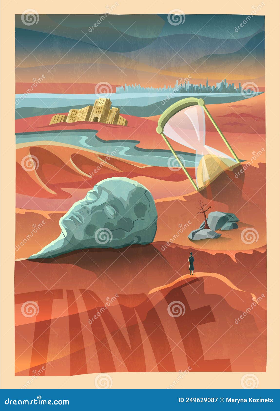 The power of time stock vector. Illustration of scene - 249629087