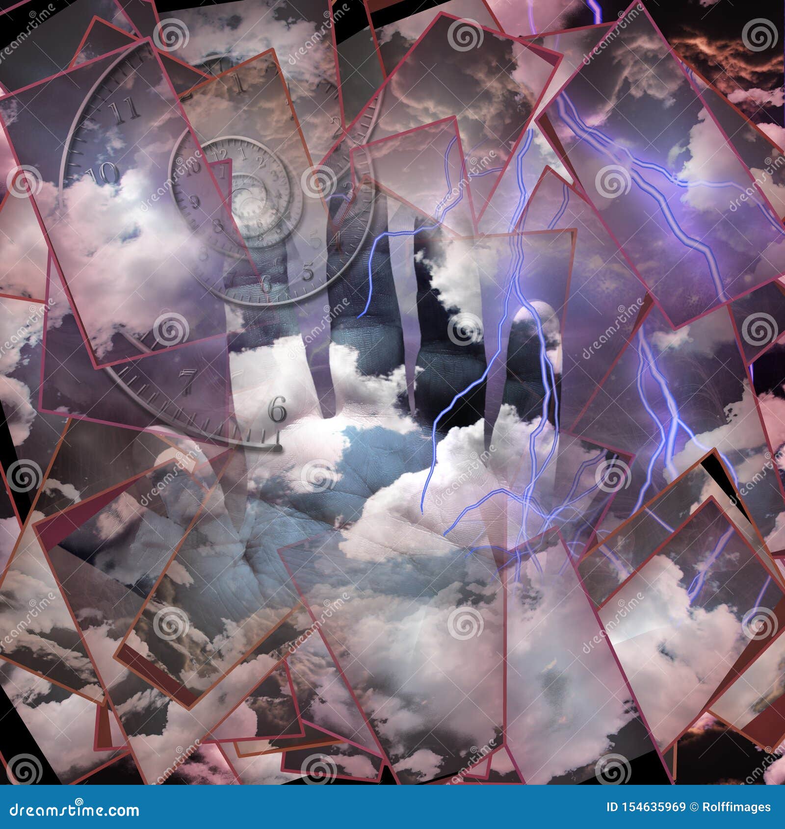 The power of time stock illustration. Illustration of psychedelic ...