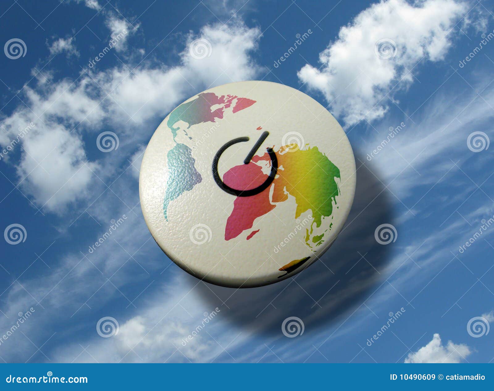 Power to the world stock image. Image of clouds, turn - 10490609