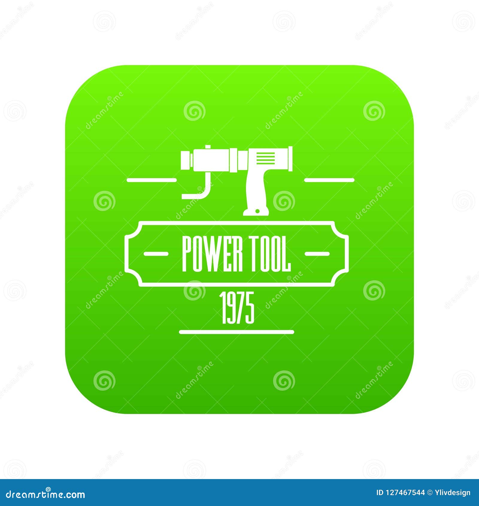 Power Tool Icon Green Vector Stock Vector - Illustration of element ...