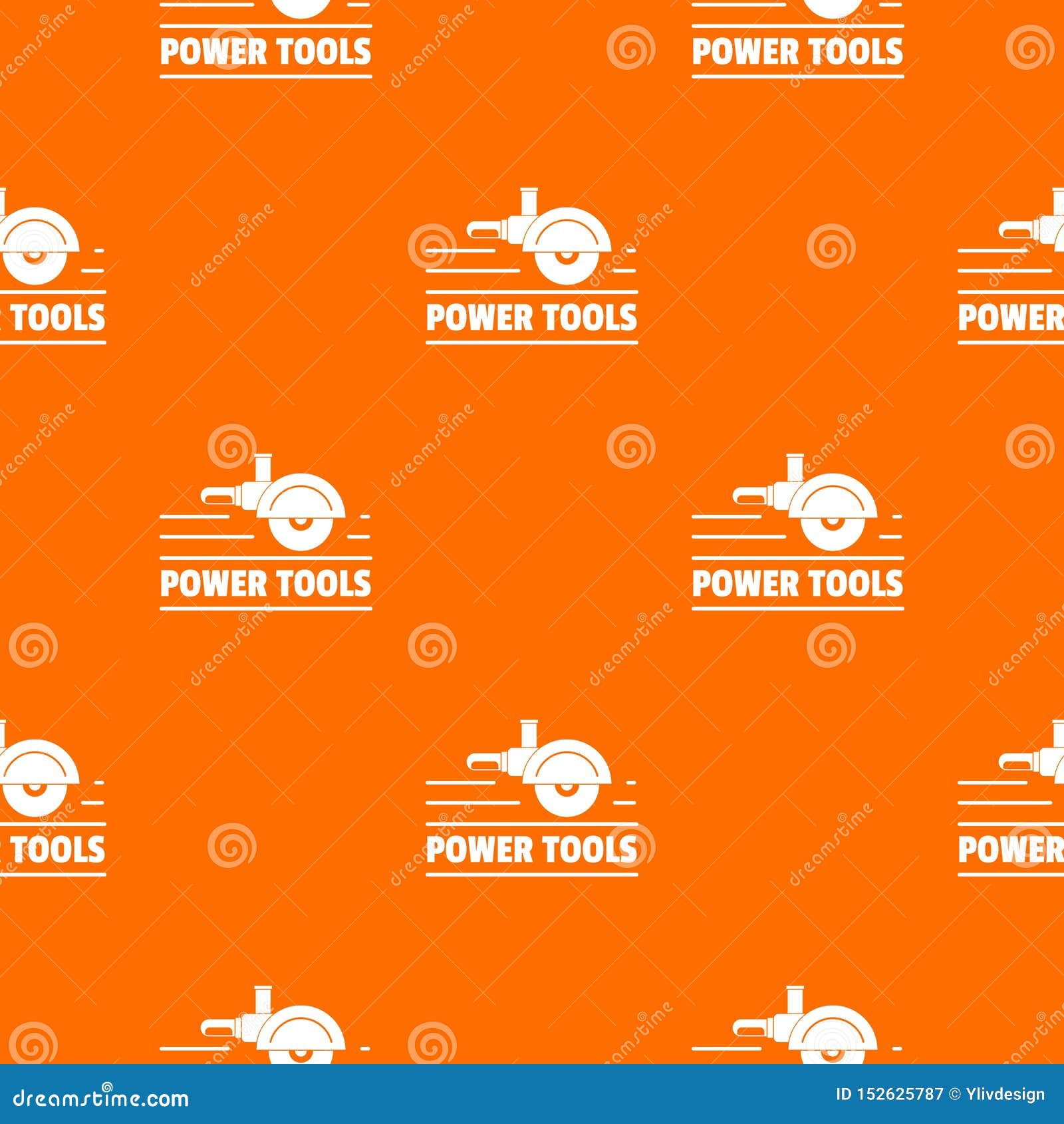 Power Tool Metal Pattern Vector Orange Stock Vector - Illustration of ...