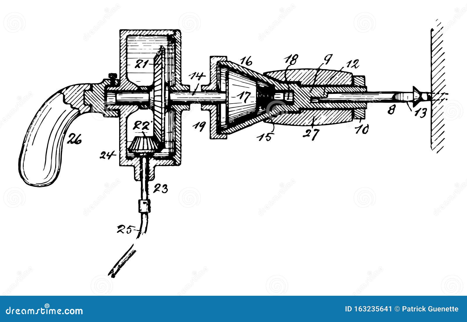 Power Tool Vintage Illustration Stock Vector - Illustration of black ...