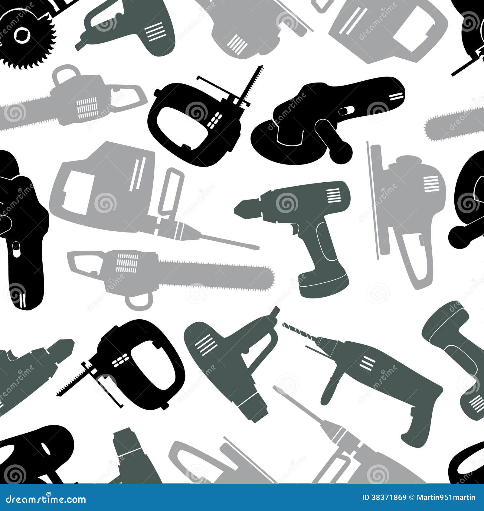 Power Tools Gray Pattern Eps10 Stock Vector - Illustration of chainsaw ...