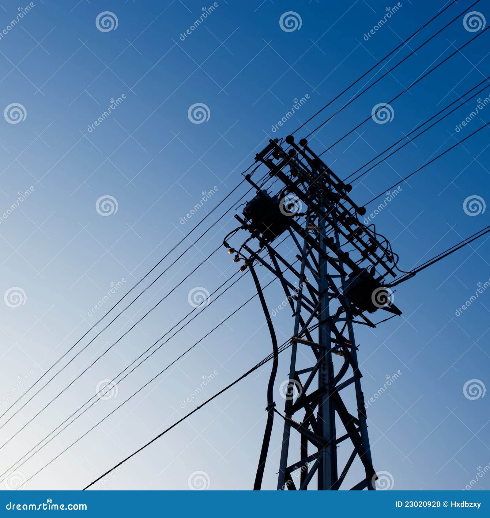 Power tower stock photo. Image of environment, copy, current - 23020920