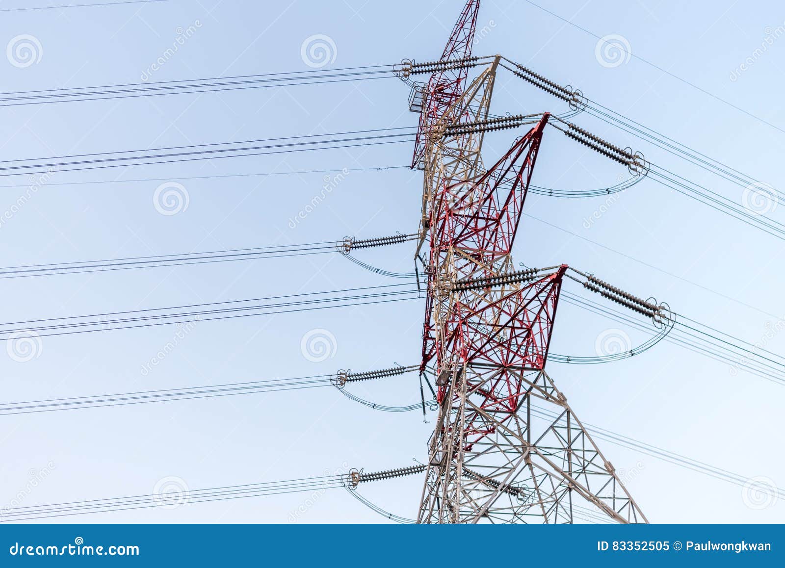 Power tower cable stock image. Image of blue, line, equipment - 83352505