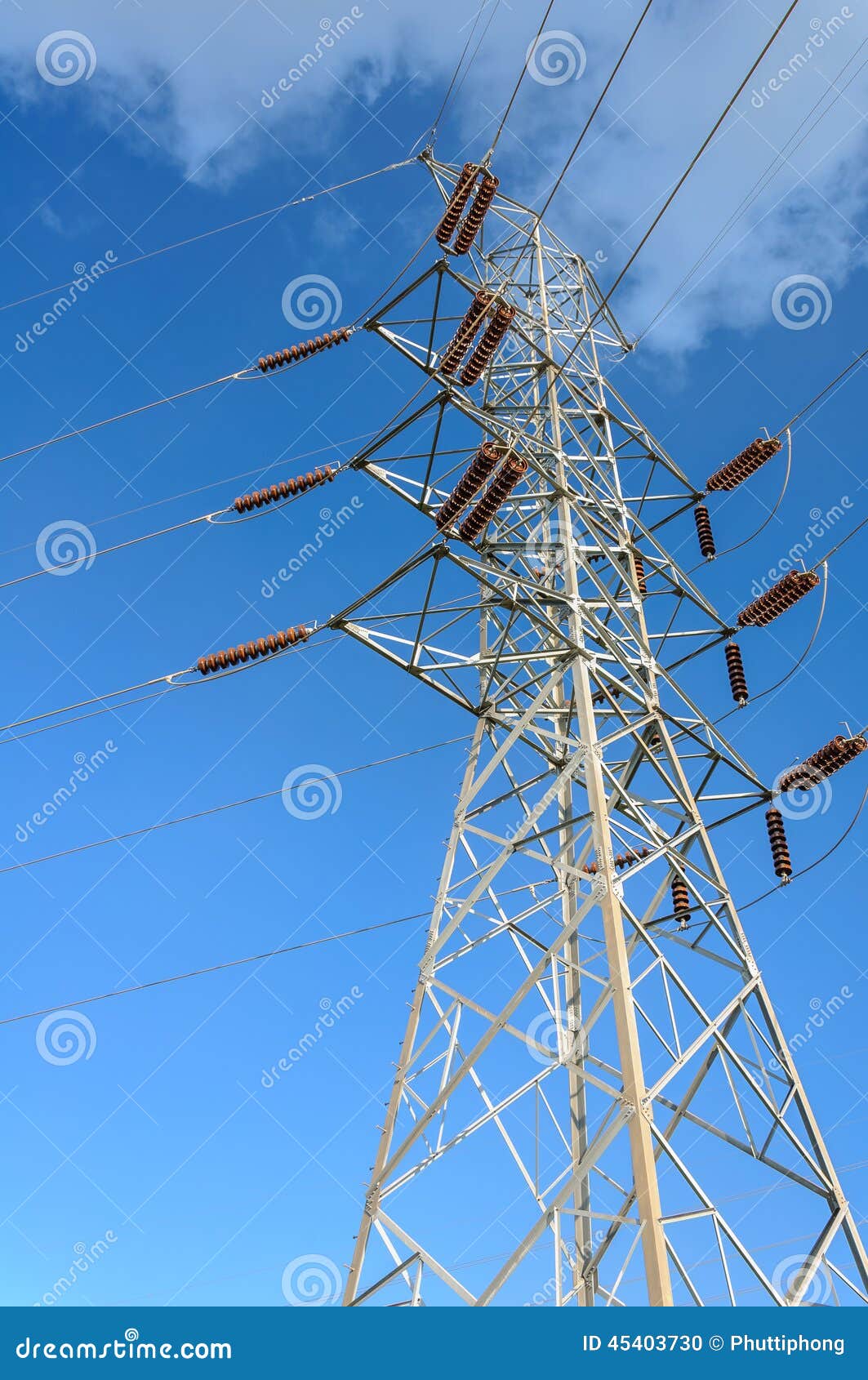 Power tower stock photo. Image of cable, tower, industrial - 45403730