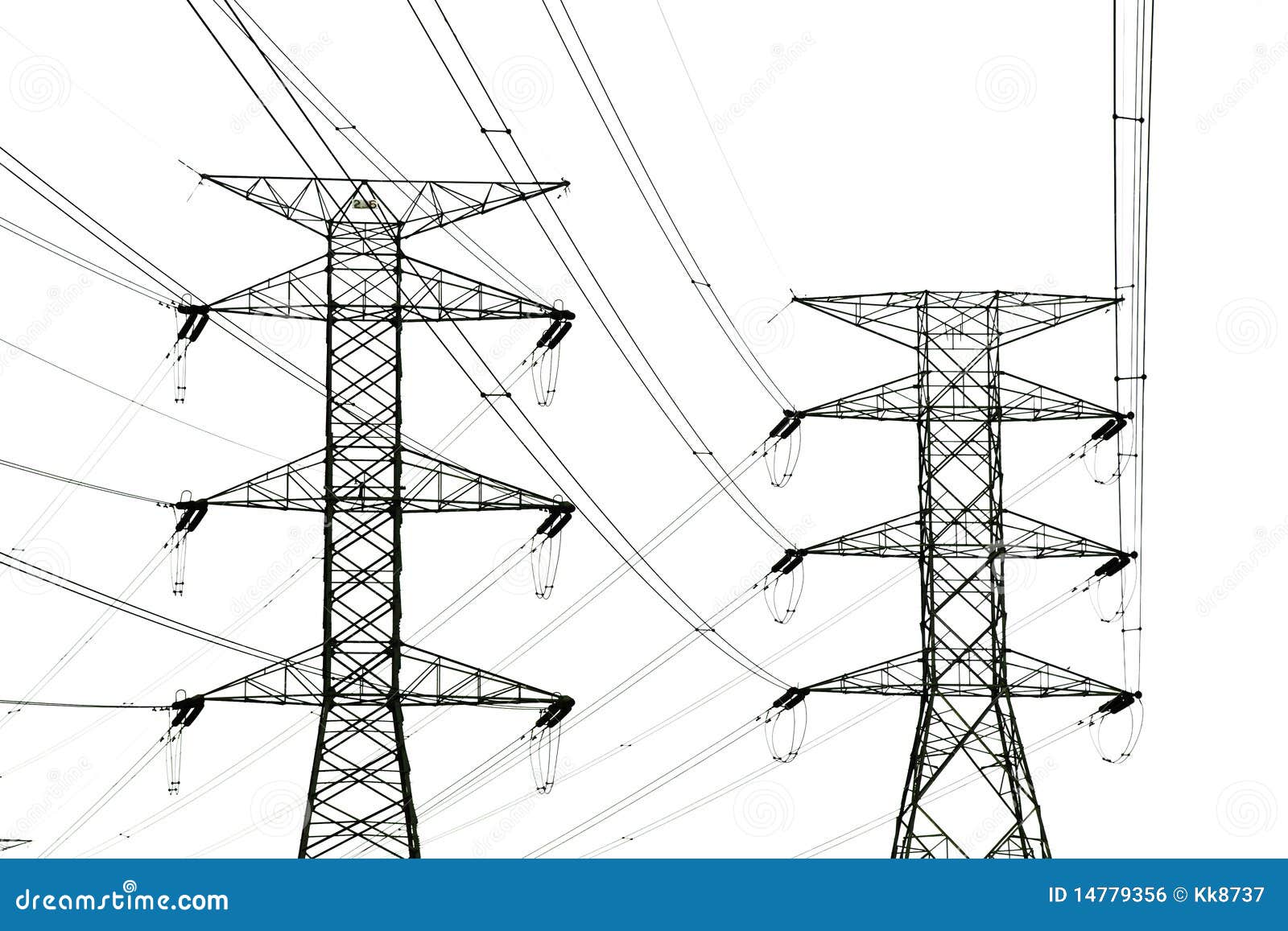 Power Tower and Power Lines Stock Photo - Image of lines, pylons: 14779356