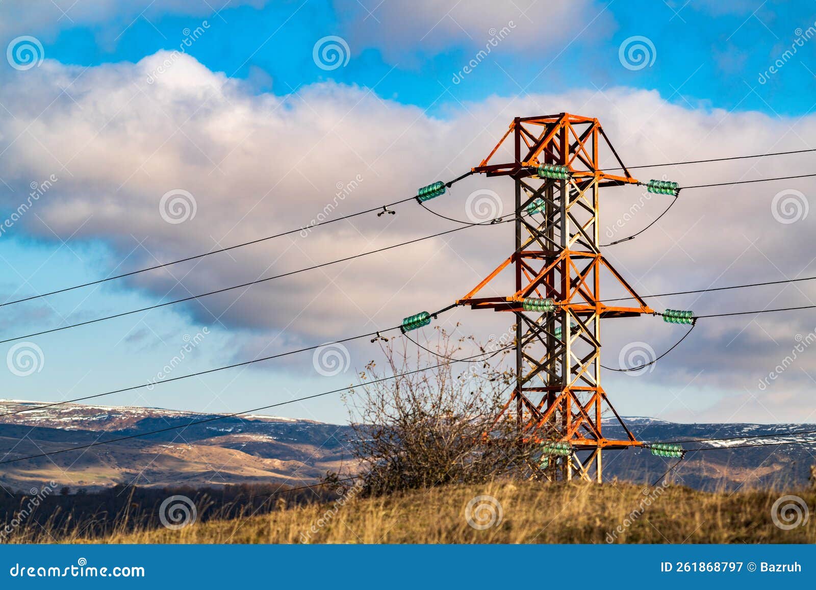 Power Towers in Farm Fields Stock Image - Image of outdoor, agriculture ...