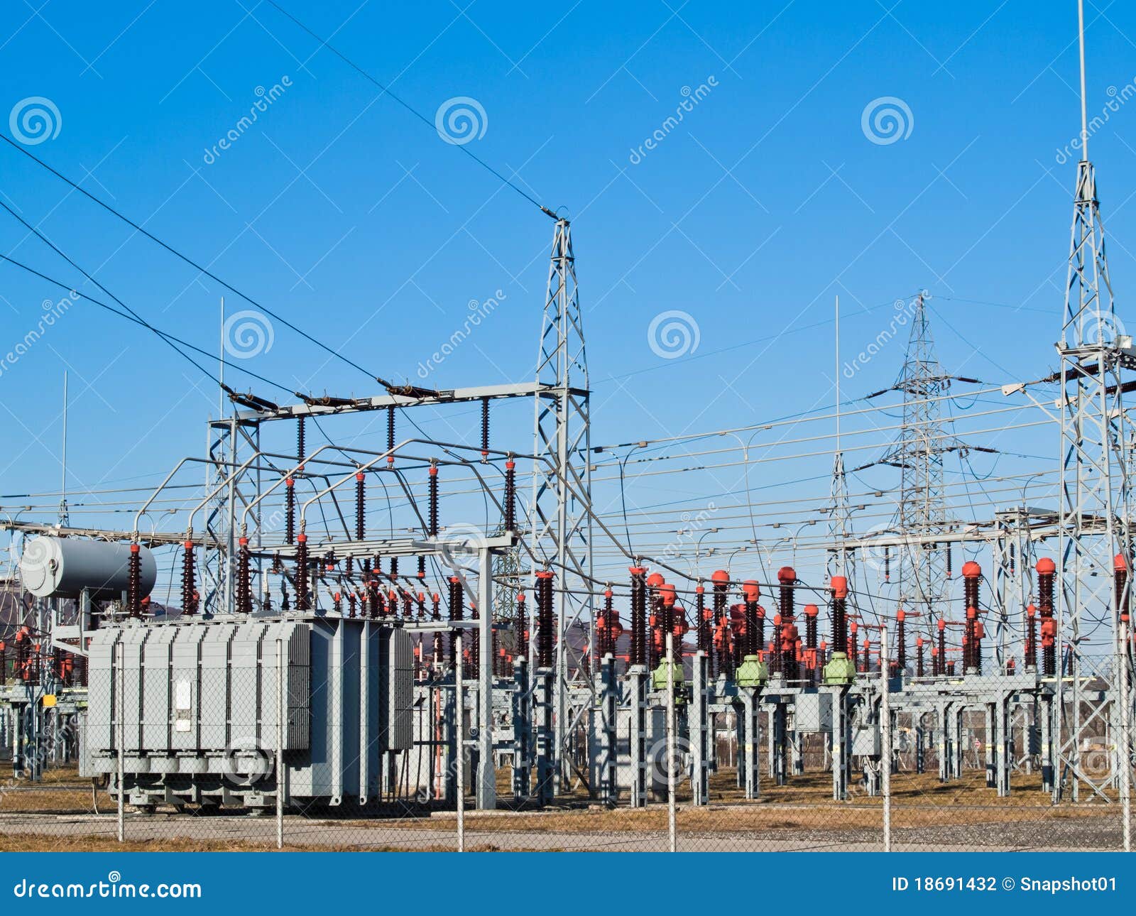 Power transformator stock photo. Image of generation - 18691432