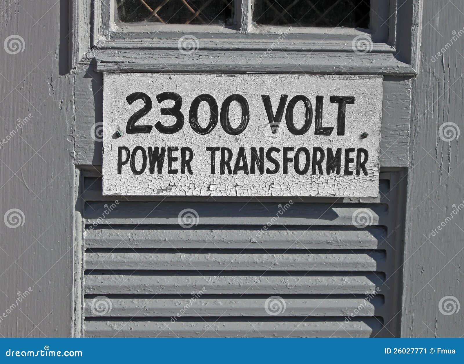 Power Transformator 2300 Volt, Text on Signboard, Stock Image - Image ...
