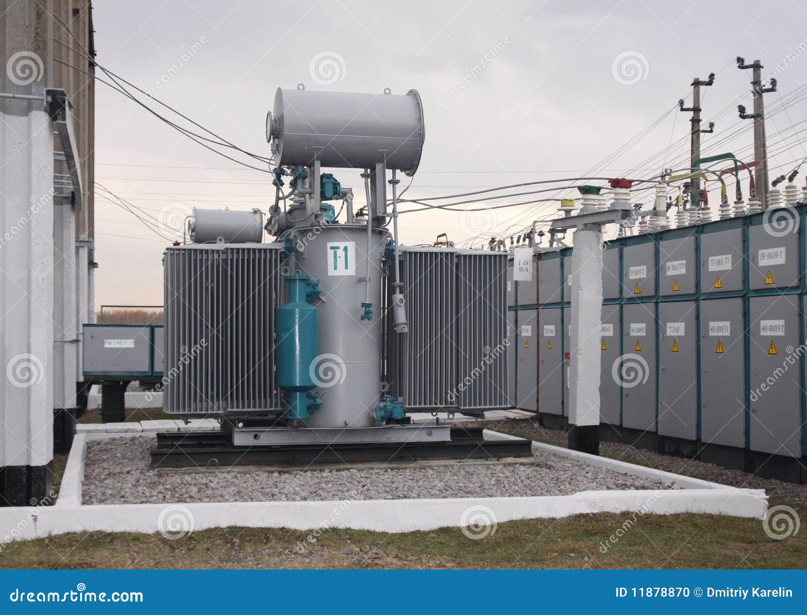 Power transformer stock photo. Image of steel, powerlines - 11878870