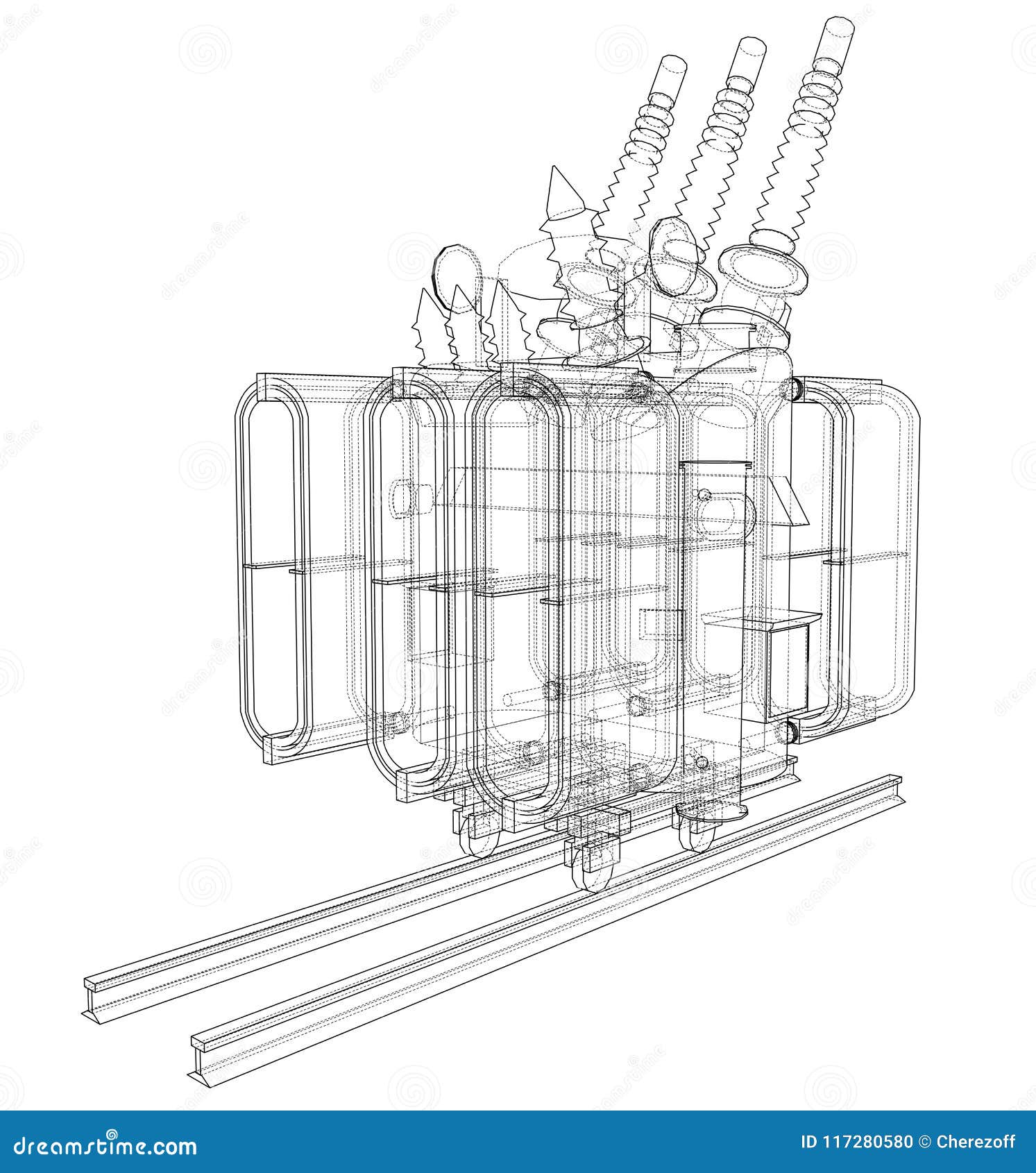 Power Transformer Concept. Vector Stock Vector - Illustration of ...