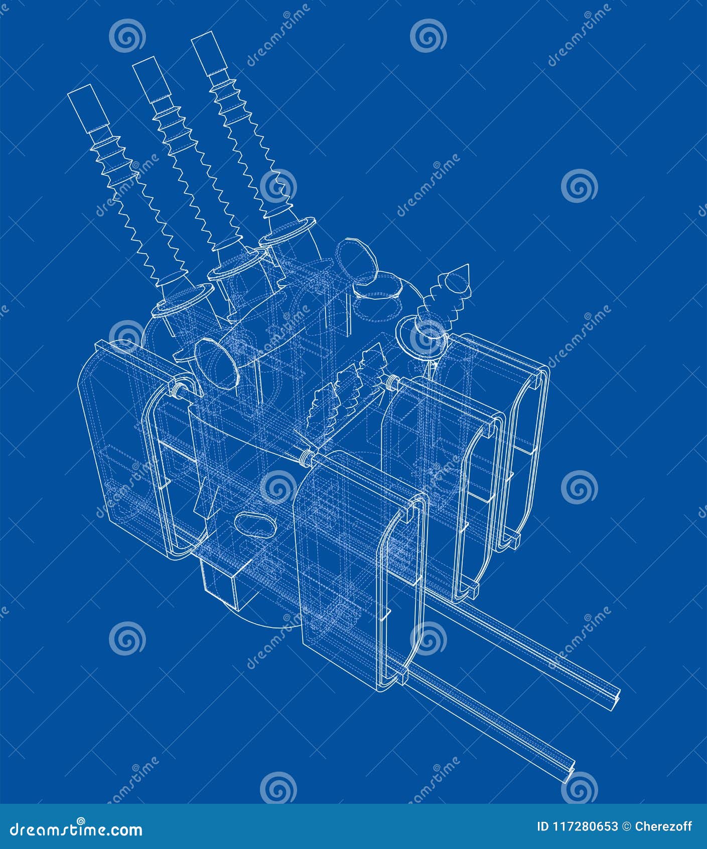 Power Transformer Concept. Vector Stock Vector - Illustration of energy ...