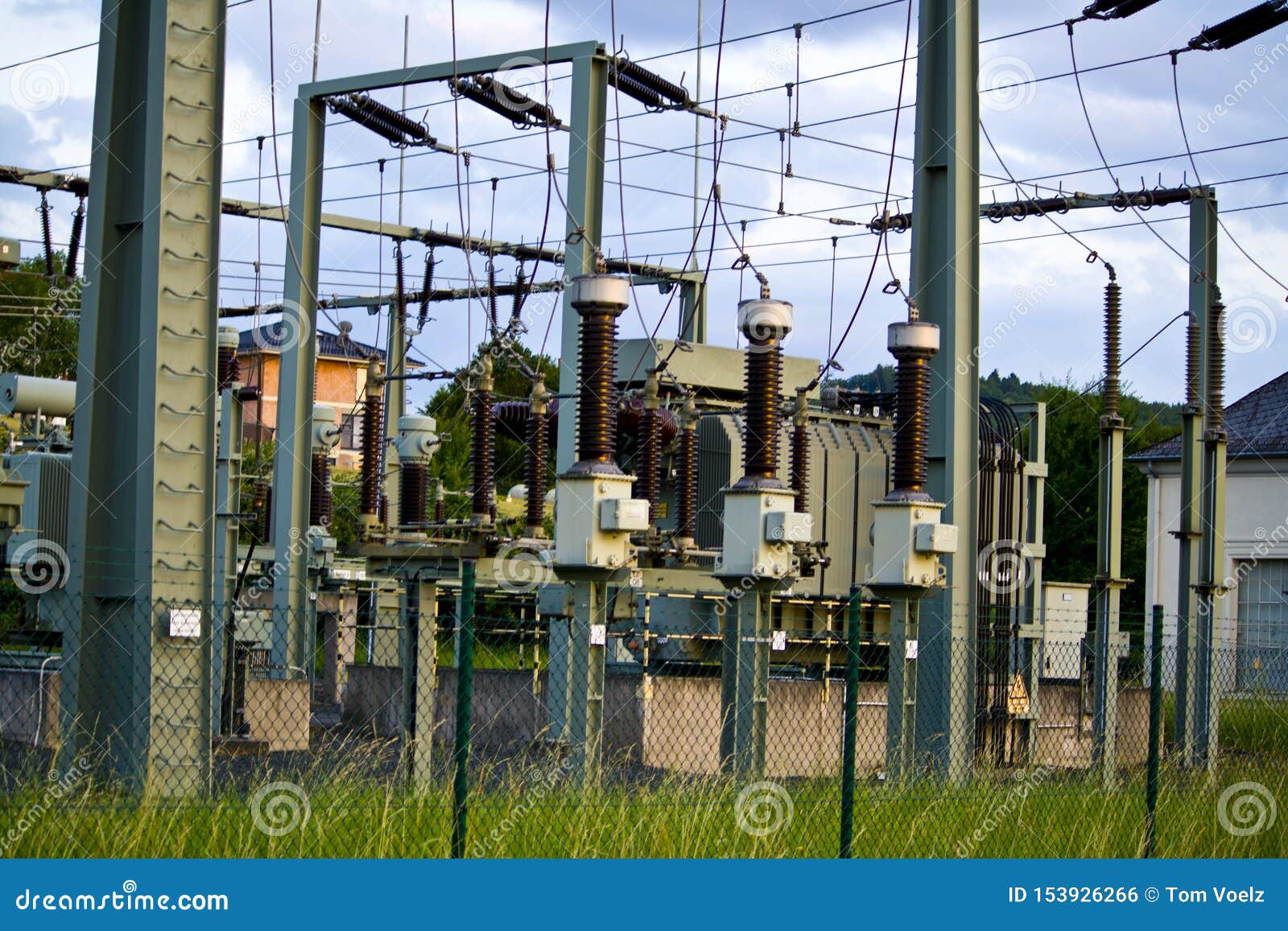 Power Transformer in High Voltage Switchyard in Modern Electrical ...