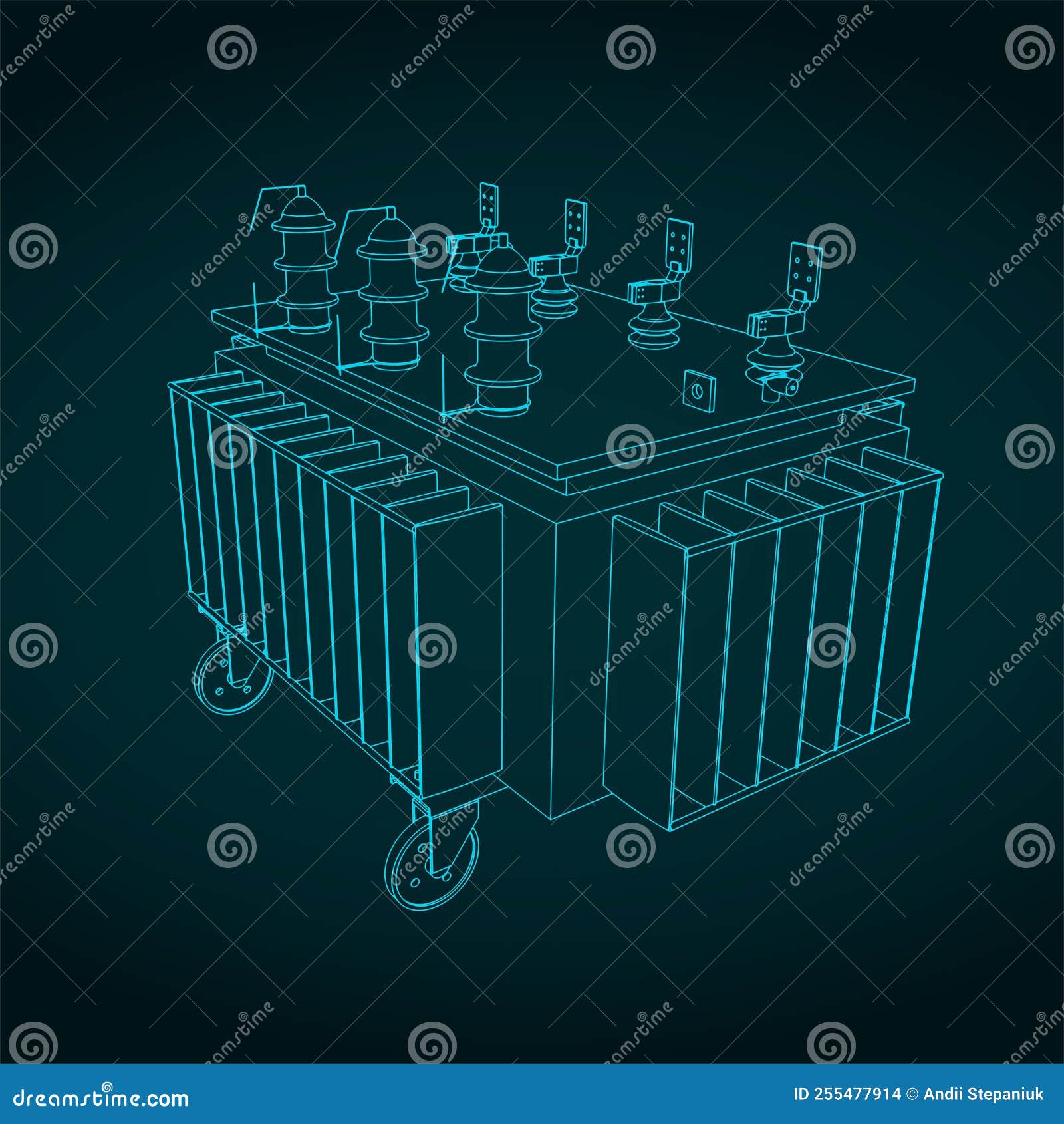 Power Transformer Illustration Stock Vector - Illustration of factory ...