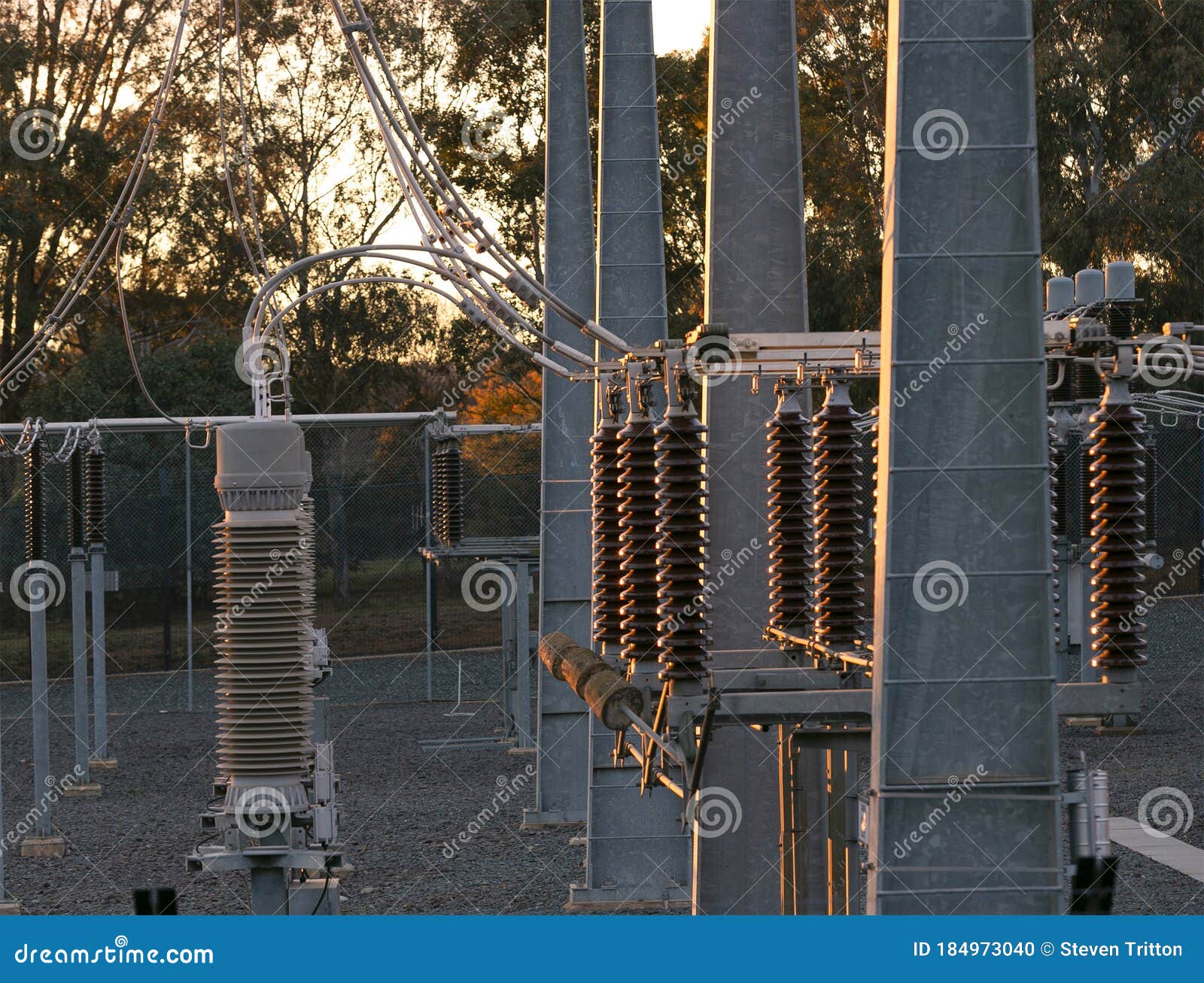 Power Transformers at a Distribution Substation Stock Photo - Image of ...